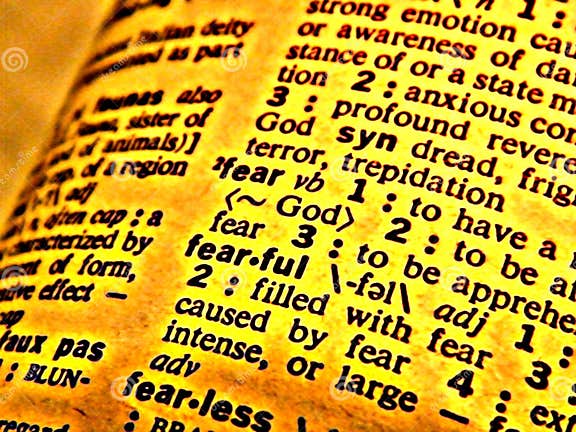 Dictionary fear stock illustration. Illustration of sacred - 10782080