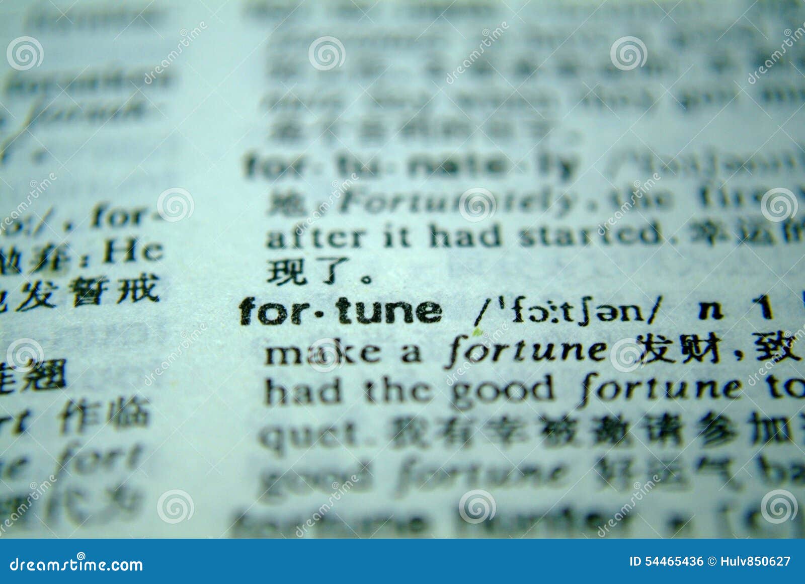 Dictionary fortune stock photo. Image of resources, printed - 54465436