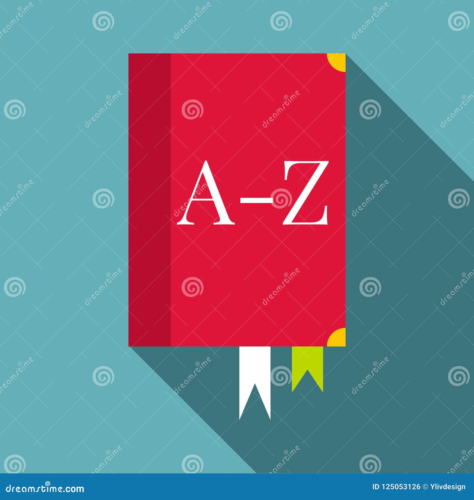 Dictionary Icon, Flat Style Stock Illustration - Illustration of ...