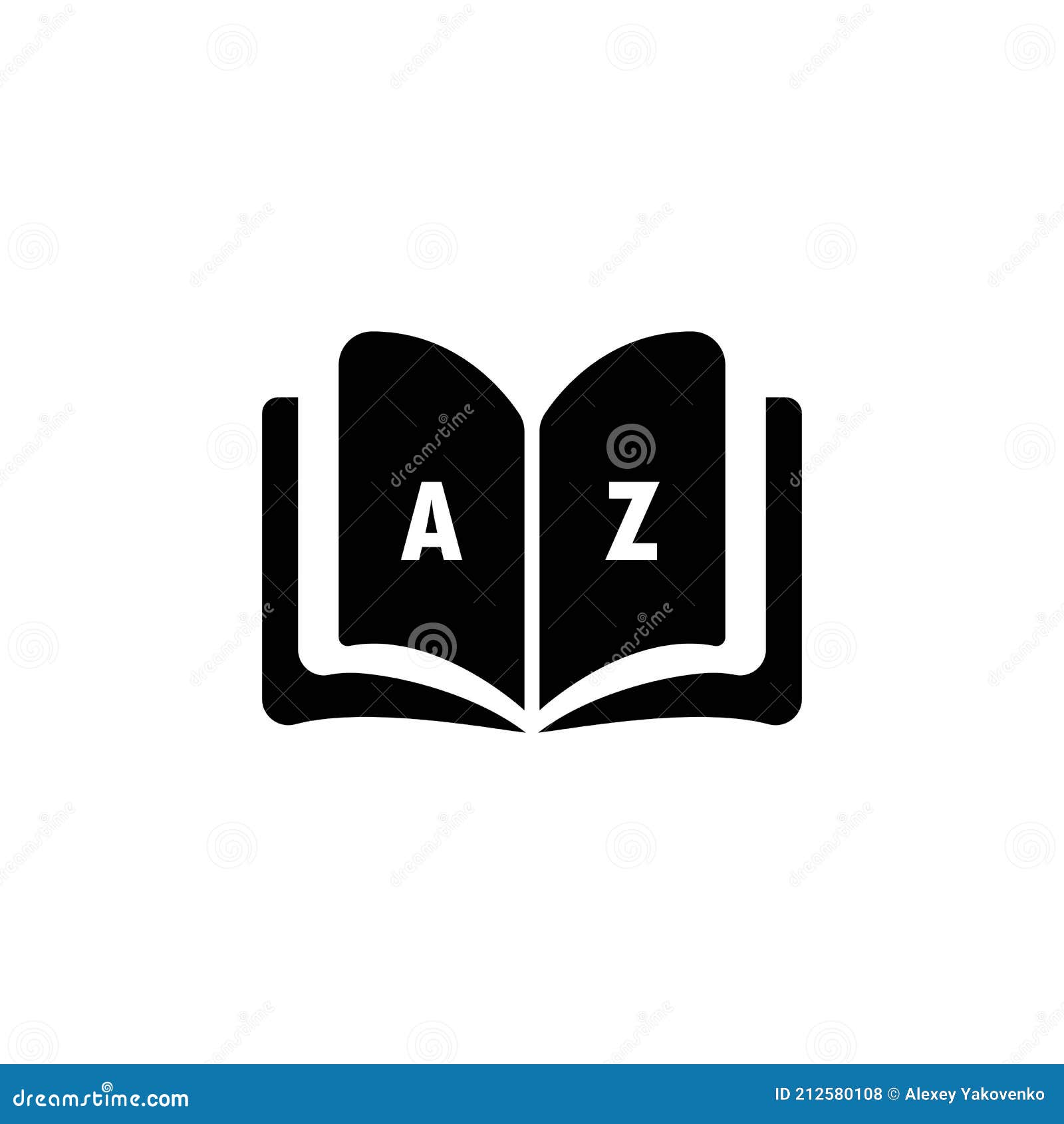 Dictionary Icon. Glossary. Badge With Book. Dictionary Logo. Library ...