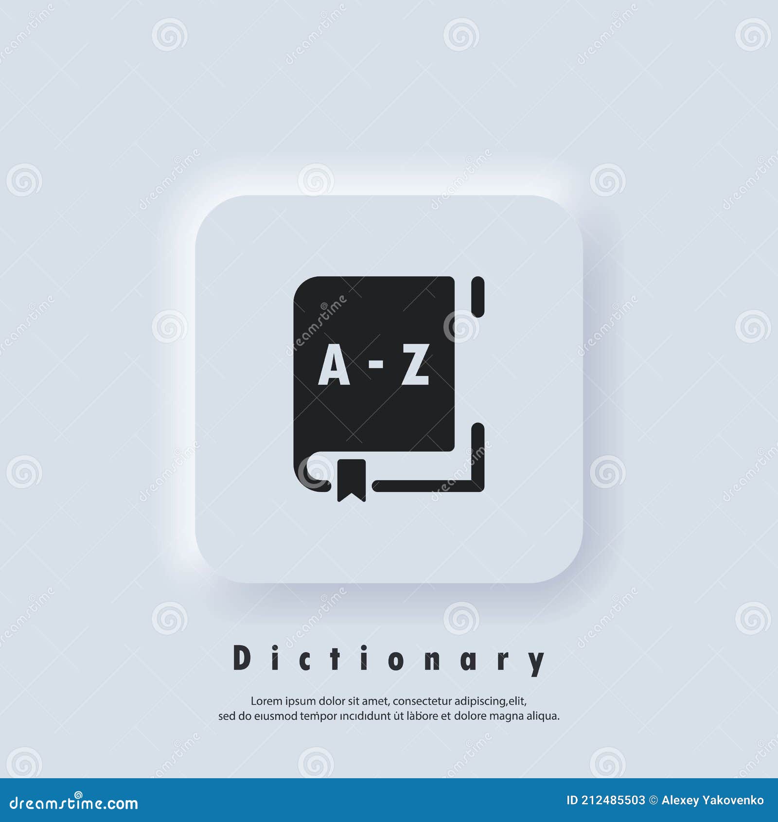 Dictionary Icon. Glossary. Badge with Book. Dictionary Logo. Library ...