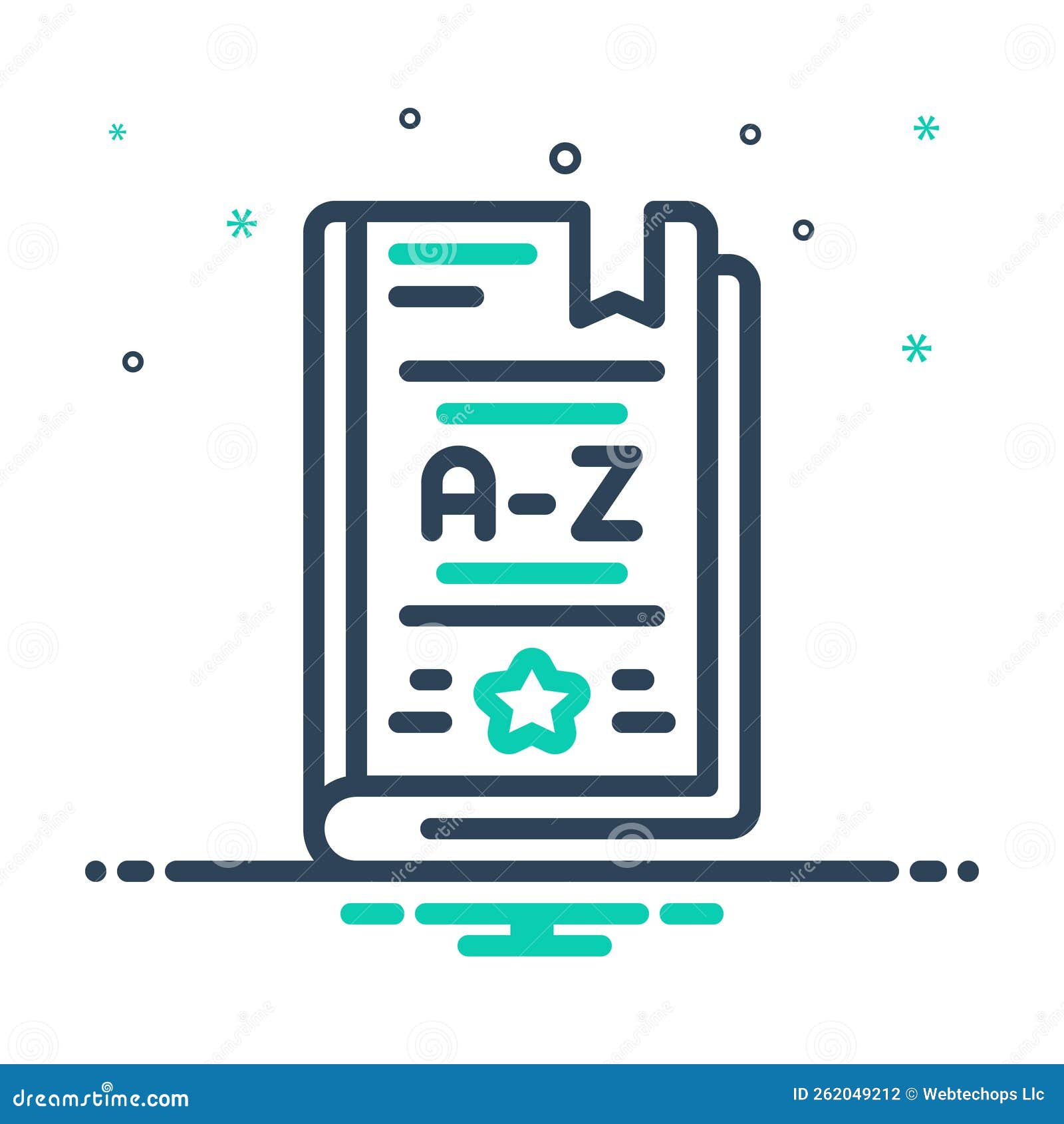 Mix Icon For Dictionary, Lexicon And Vocabulary Royalty-Free Stock ...