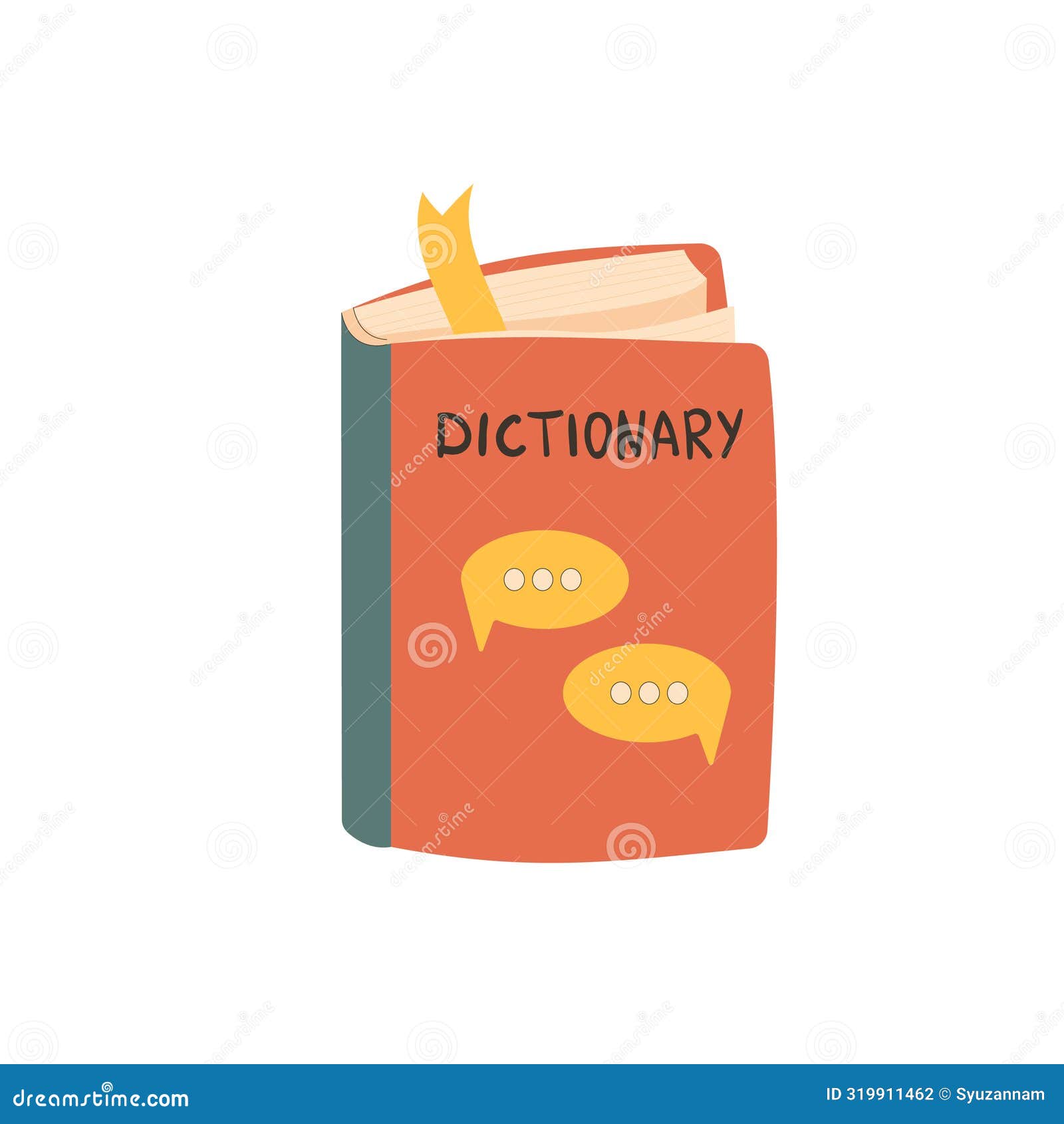Dictionary Isolated on White Background. Vector Flat Illustration Stock ...
