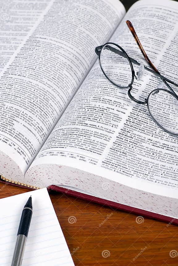 Dictionary and notebook 2 stock image. Image of novel - 1522539