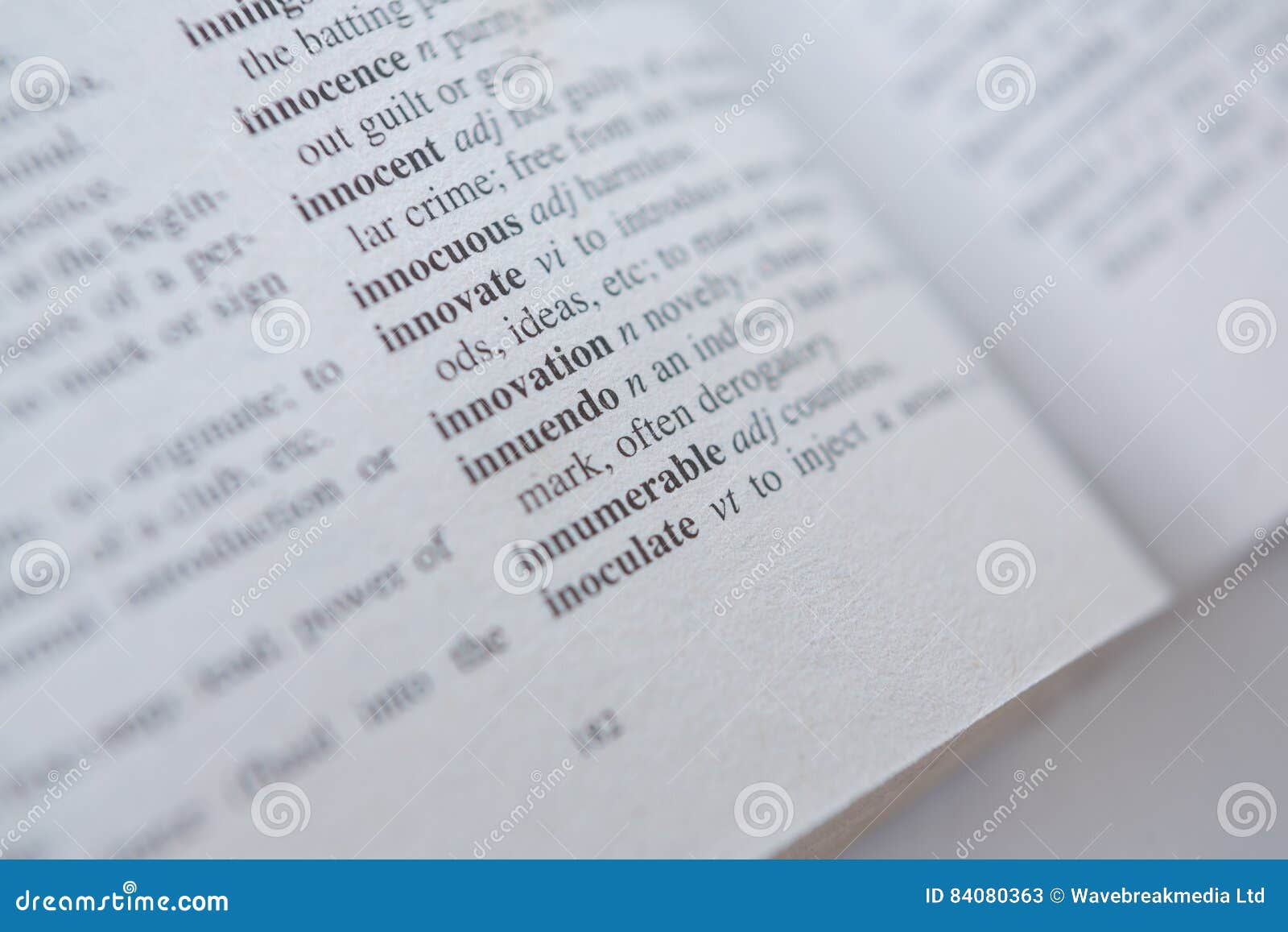 Dictionary Page Showing Meaning of I Stock Image - Image of concept ...