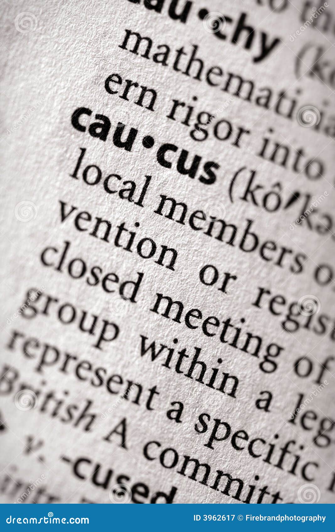 Dictionary Series - Politics: Caucus Stock Image - Image of congress ...