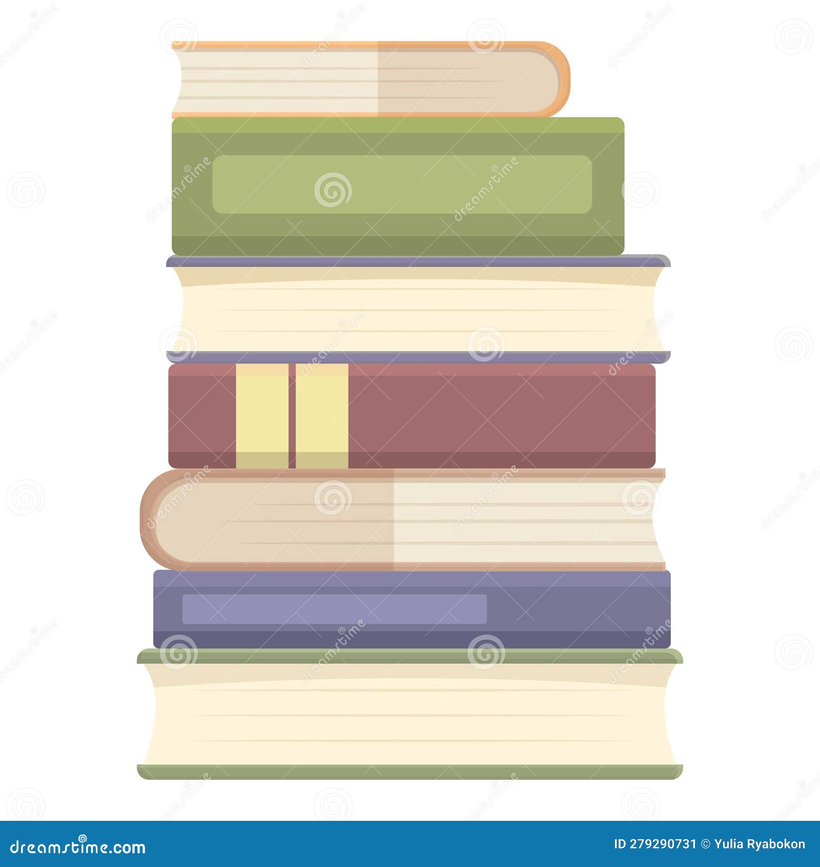 Dictionary Stack Icon Cartoon Vector. Book Study Stock Vector ...