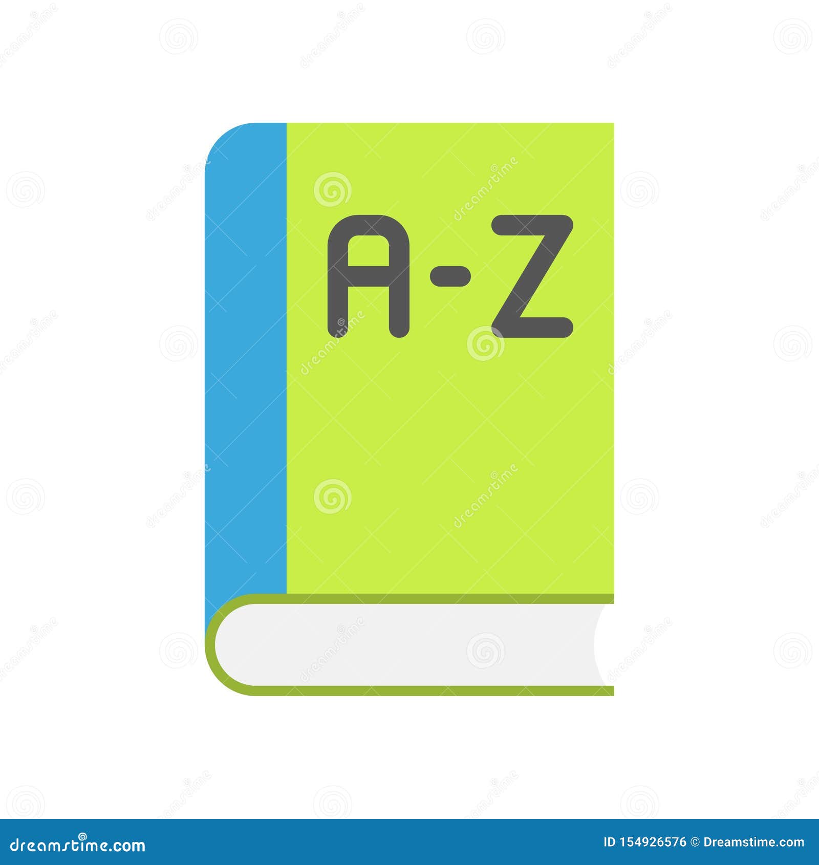 Dictionary Vector, Back To School Flat Design Icon Stock Vector ...