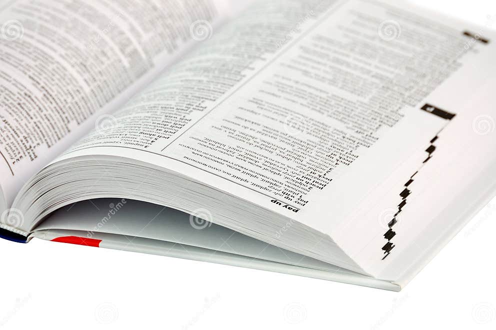 Dictionary on the White Background Stock Photo - Image of book ...