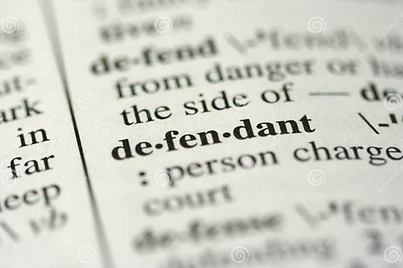 Dictionary Word - Defendant Stock Image - Image of lawyer, definition ...