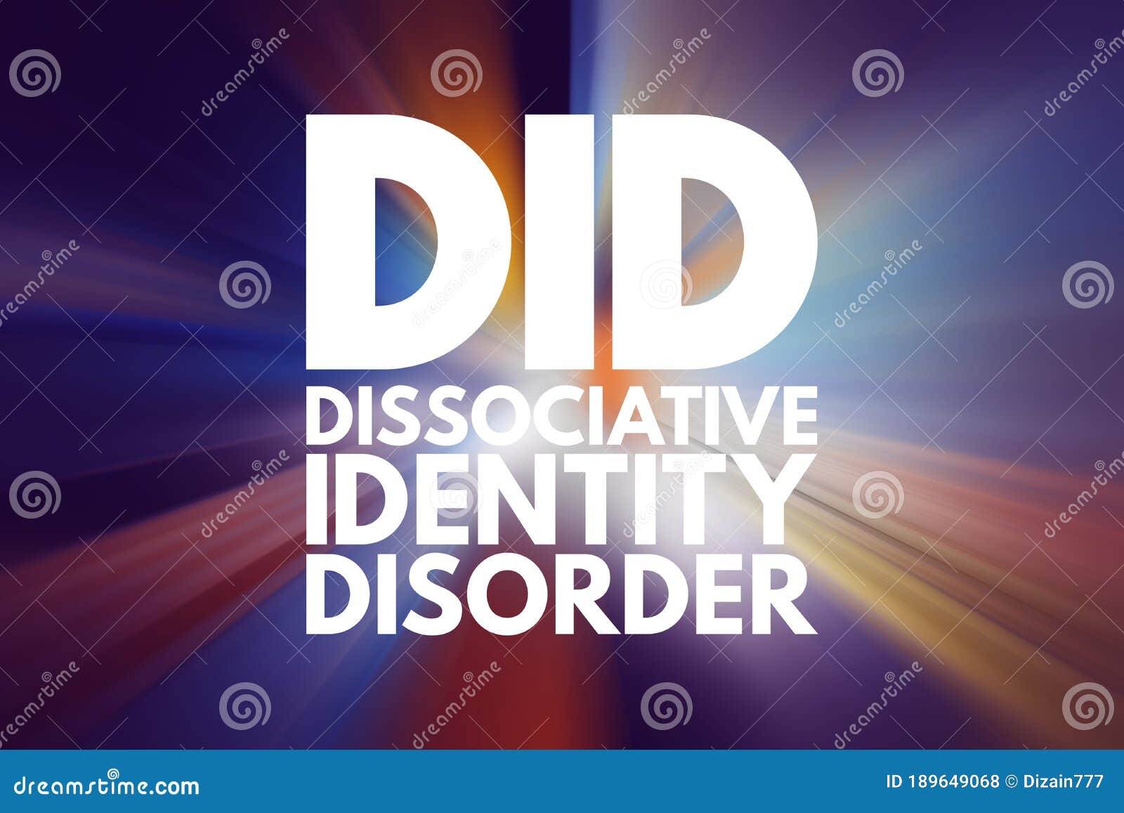 DID - Dissociative Identity Disorder Acronym, Medical Concept ...
