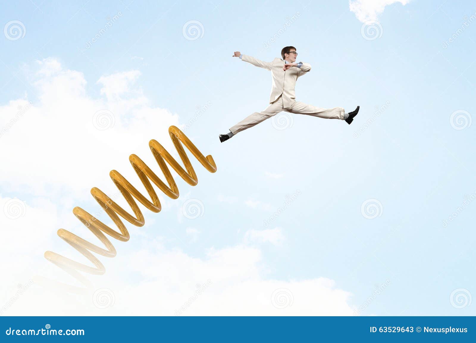 He did great career jump stock image. Image of work, upgrade - 63529643