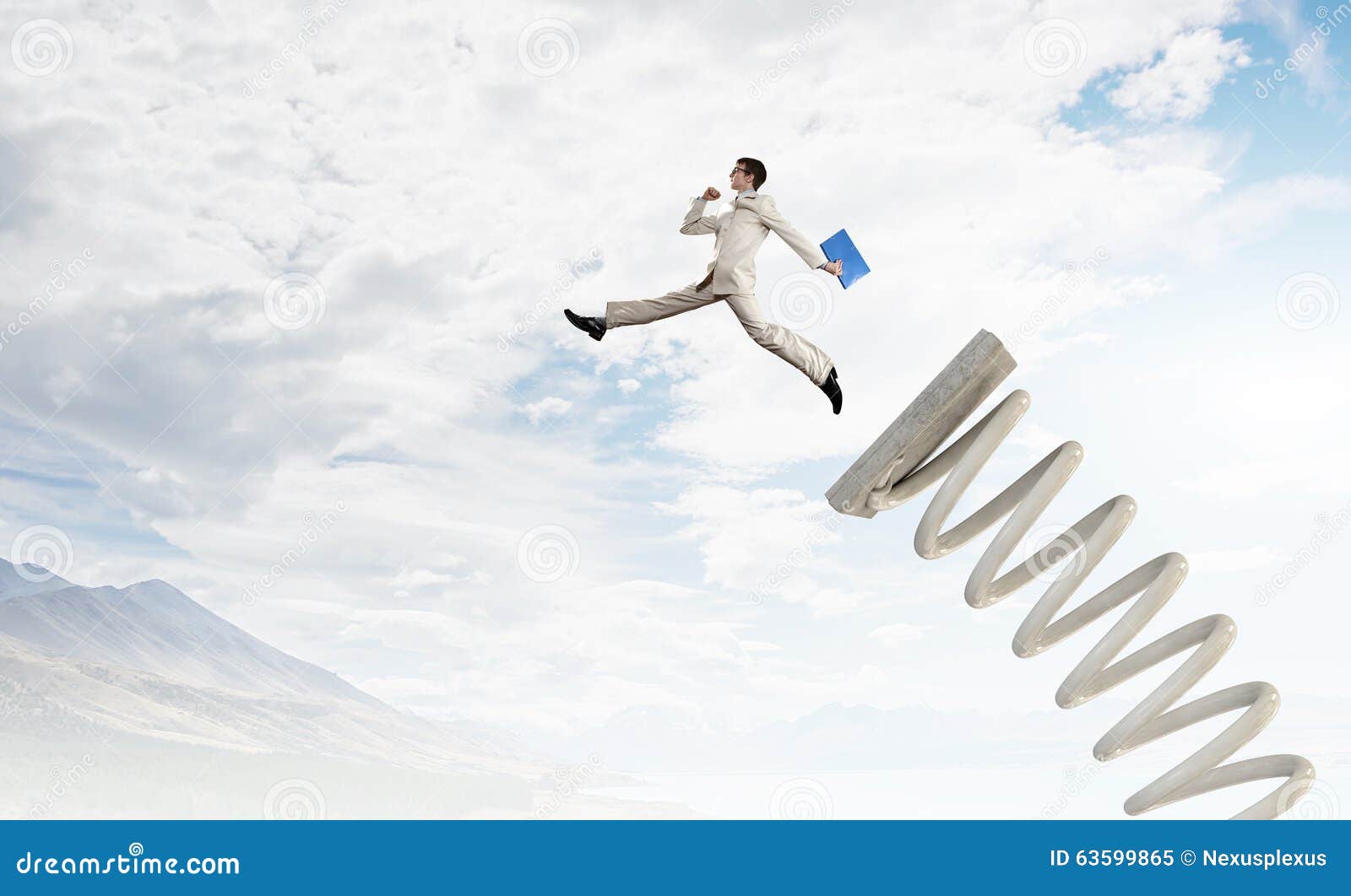 He did great career jump stock image. Image of spring - 63599865