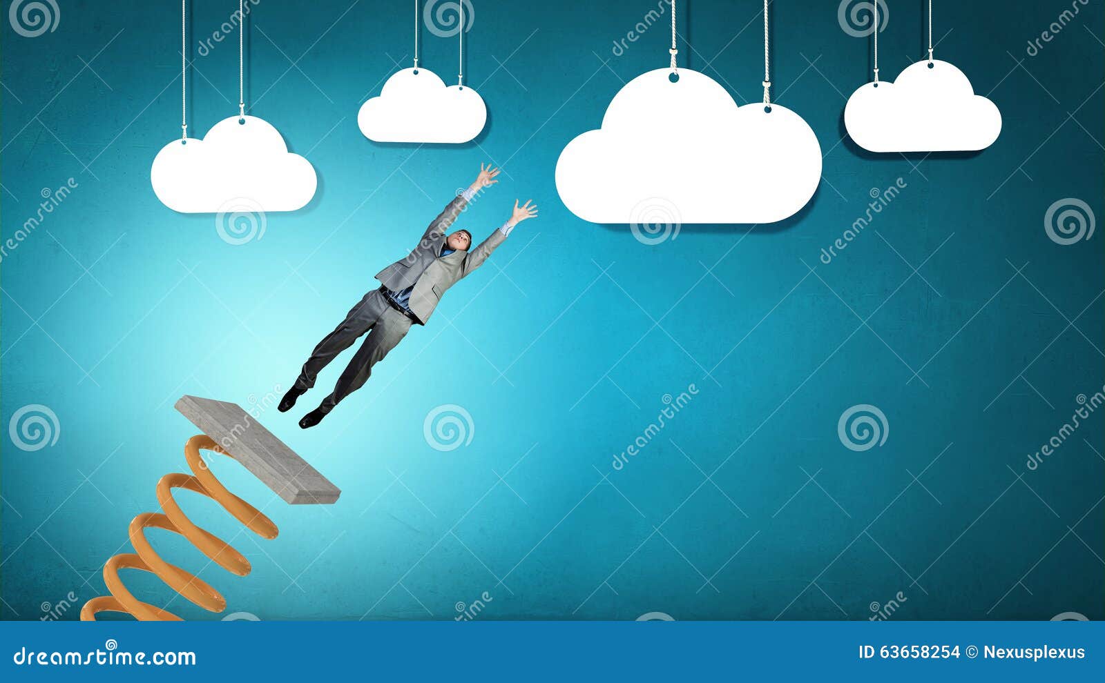 He did great career jump stock photo. Image of successful - 63658254