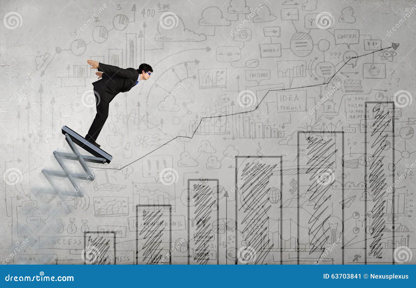 He did great career jump stock image. Image of occupation - 63703841