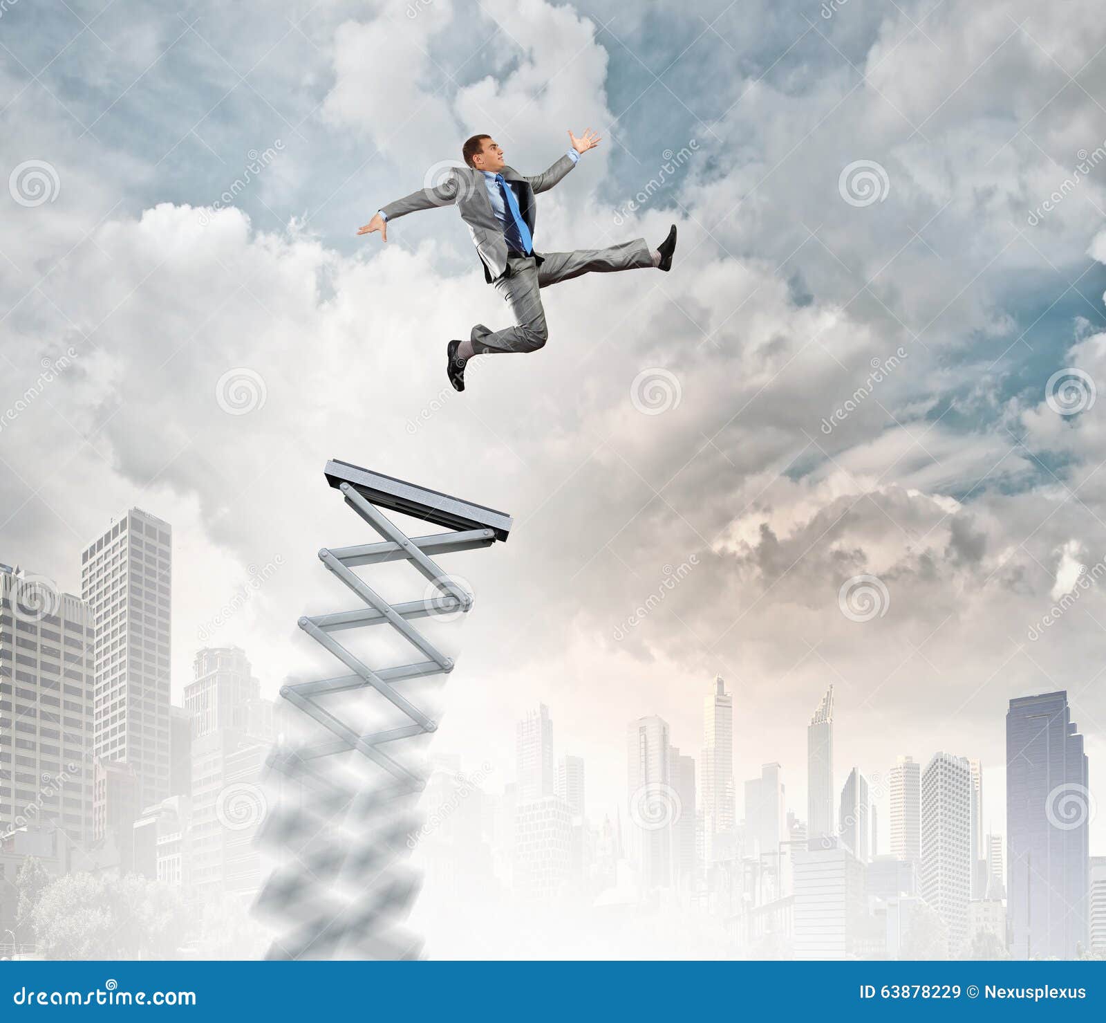 He did great career jump stock image. Image of character - 63878229