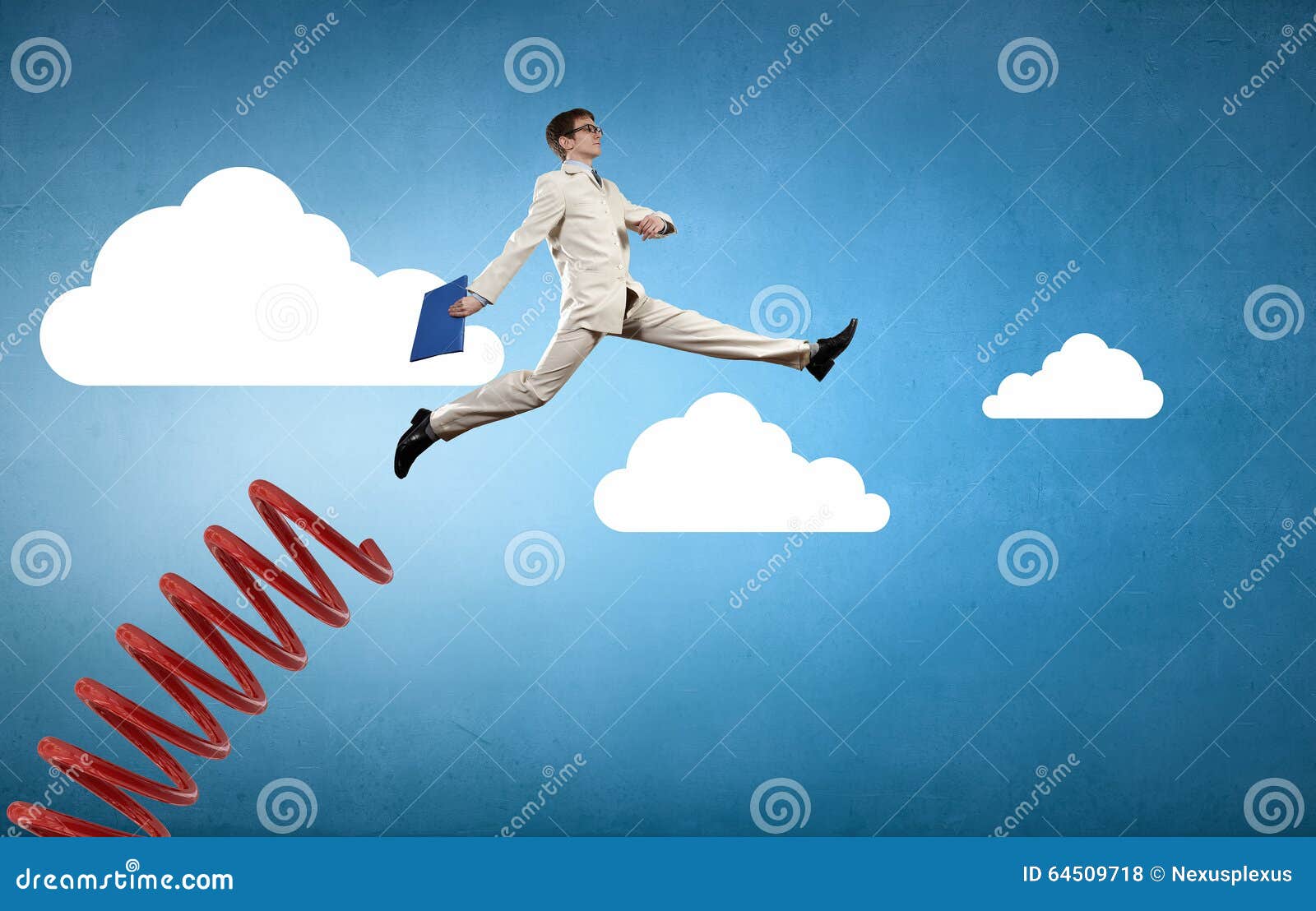 He did great career jump stock photo. Image of upgrade - 64509718