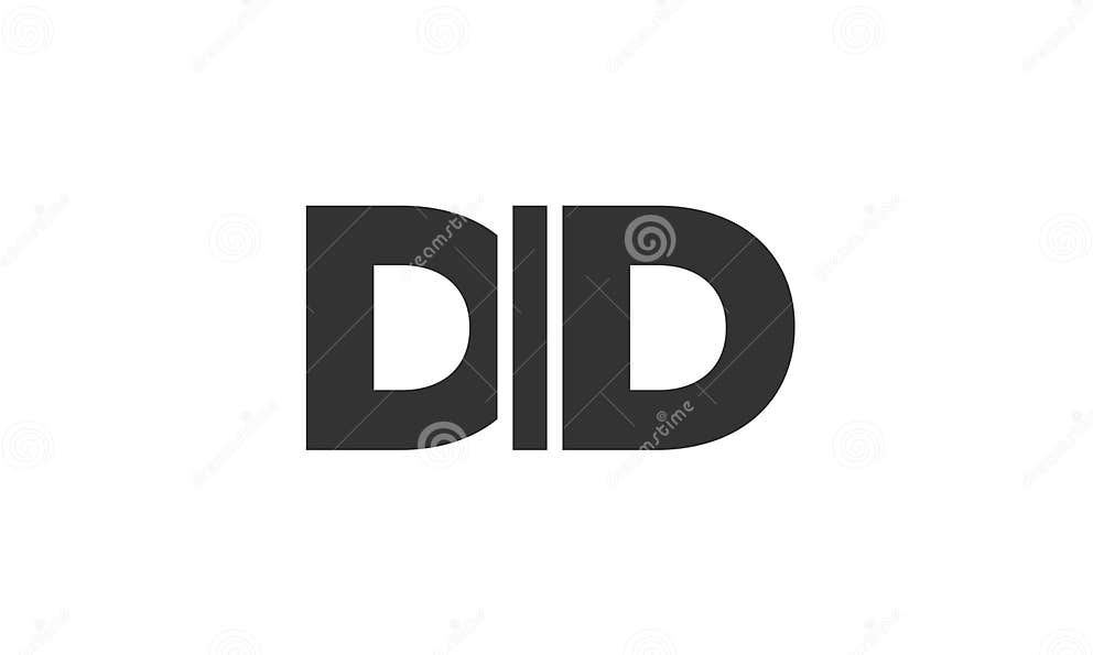 DID Logo Design Template with Strong and Modern Bold Text. Initial ...