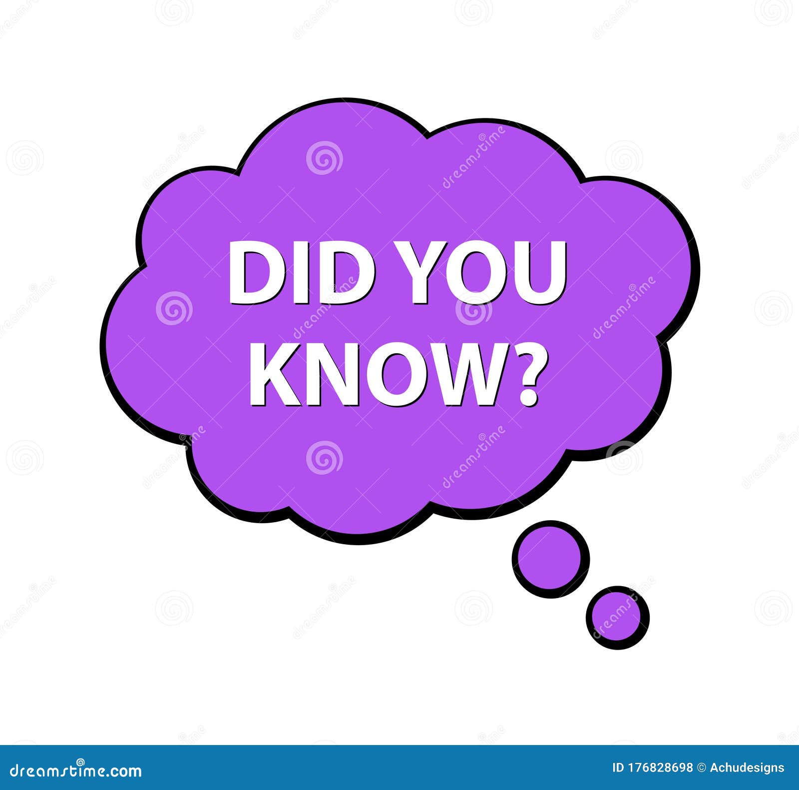 Did you know speech bubble stock vector. Illustration of advertise ...