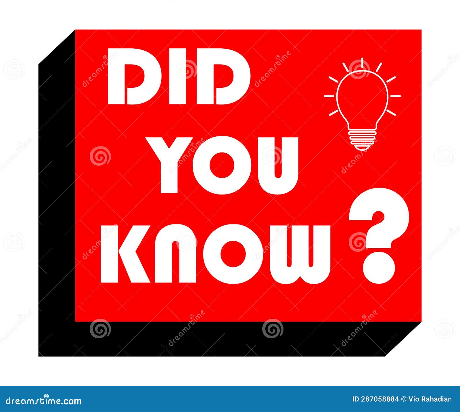 Did You Know Banner Text, Did You Know Design with Typography Stock ...