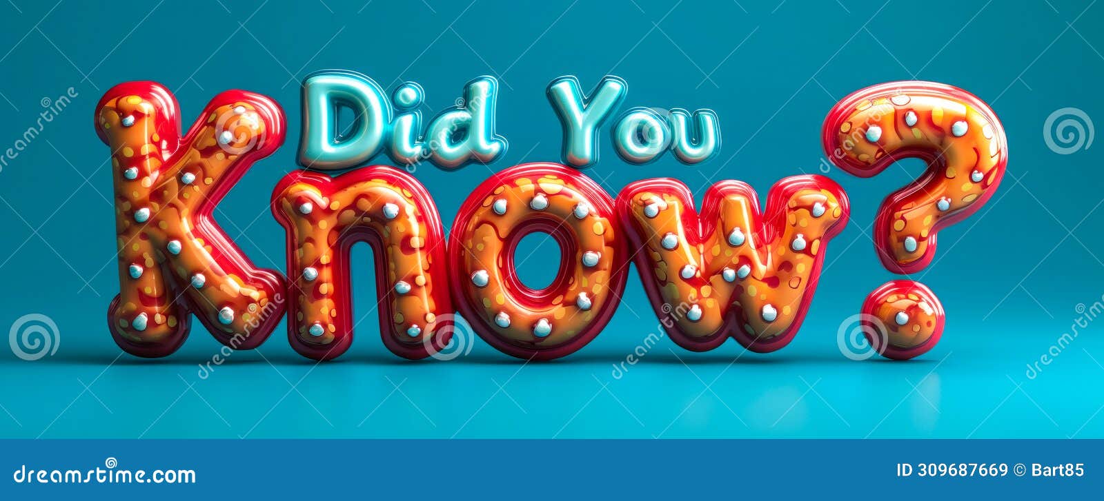 Did You Know? in Bold Teal 3D Text, Promoting Curiosity, Knowledge ...