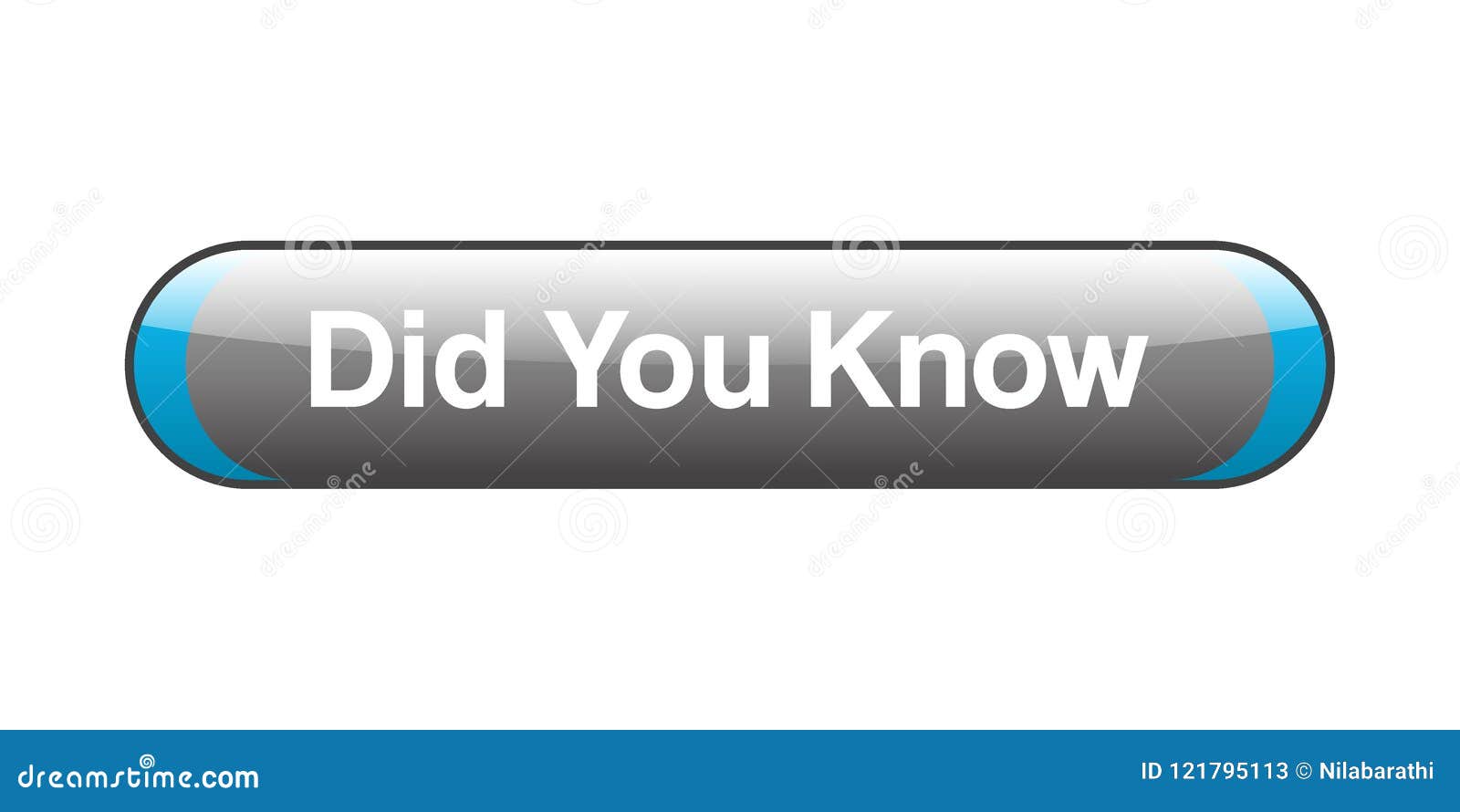 Did you know button stock illustration. Illustration of button - 121795113