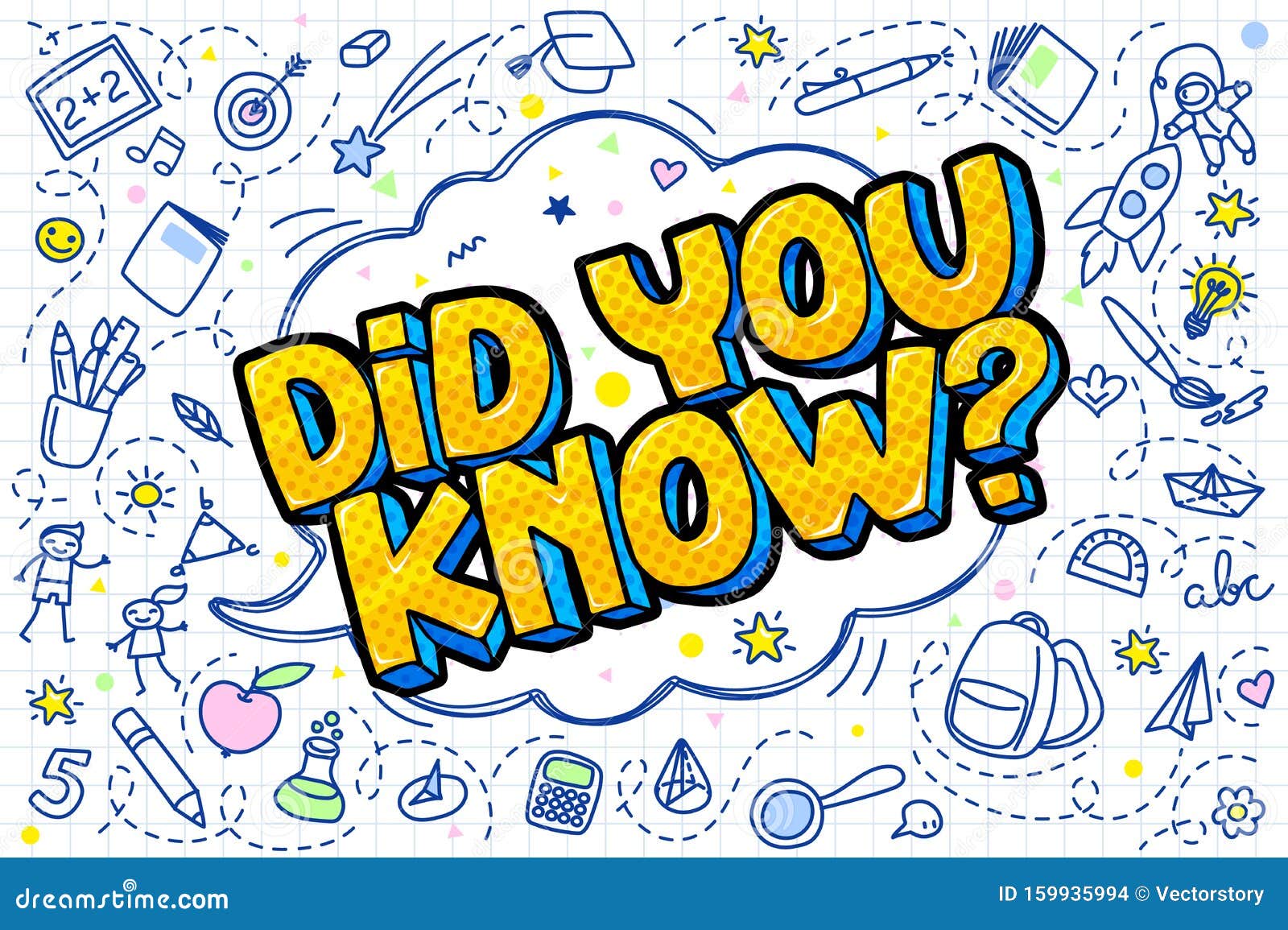 Did You Know Comic In Flat Style. Question Mark Cartoon Vector ...