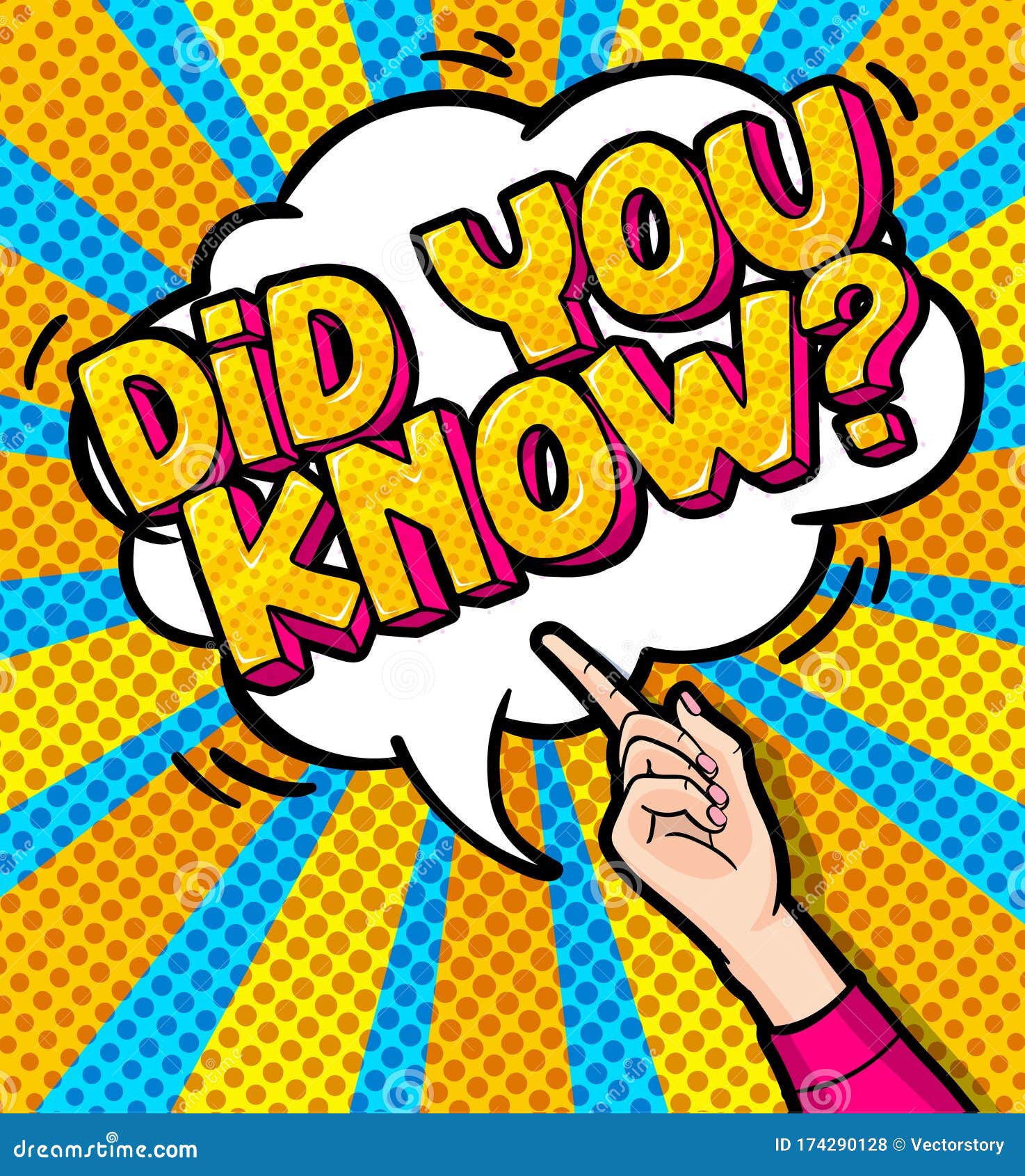 Did You Know Comic In Flat Style. Question Mark Cartoon Vector ...