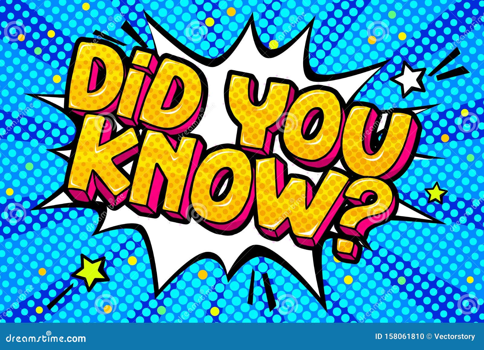 Did You Know Comic In Flat Style. Question Mark Cartoon Vector ...
