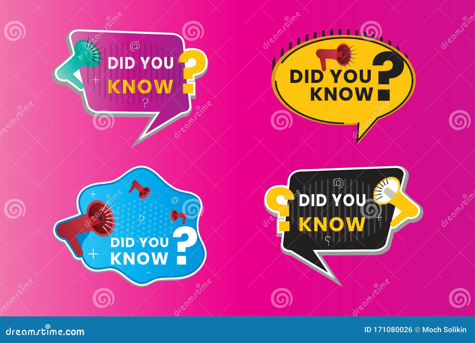 Did You Know in the Form of Text for Label Stickers, Banners with ...