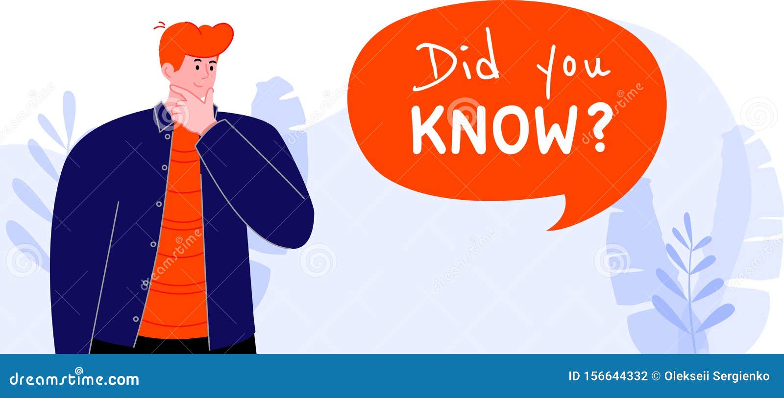 Did You Know Thinking Man Wondering Brainstorm Idea Royalty-Free Stock ...