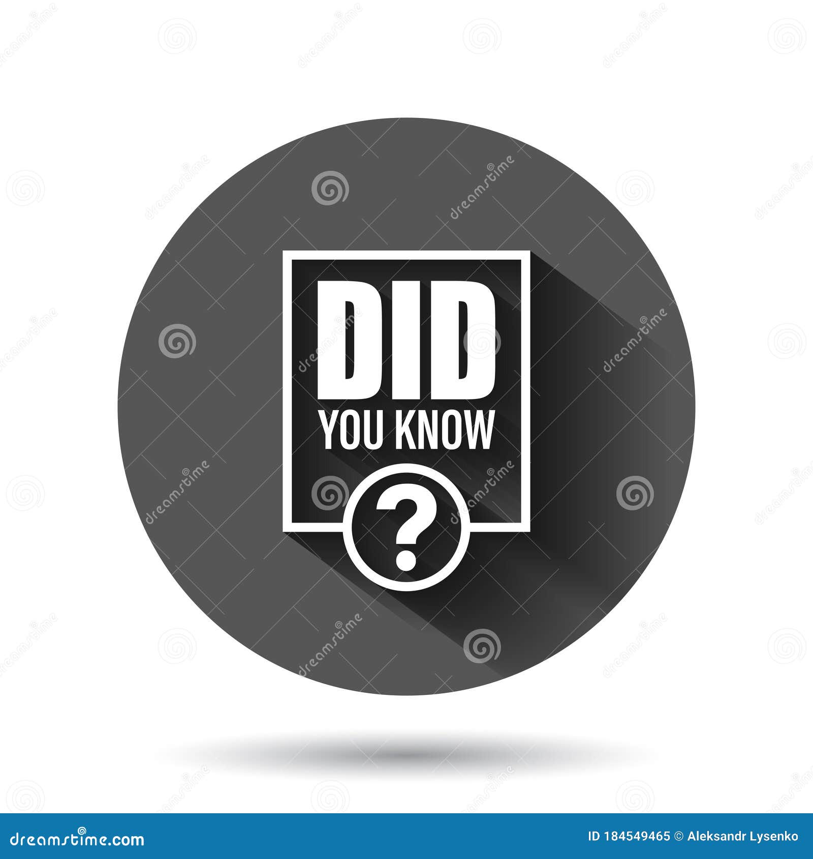 Did You Know Icon In Comic Style. Question Mark Cartoon Vector ...