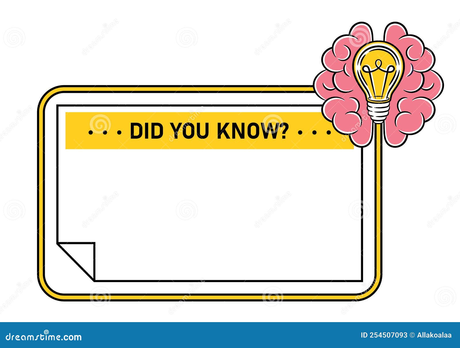 Did You Know, Interesting Learning Info, Quote Frame with Light Bulb ...