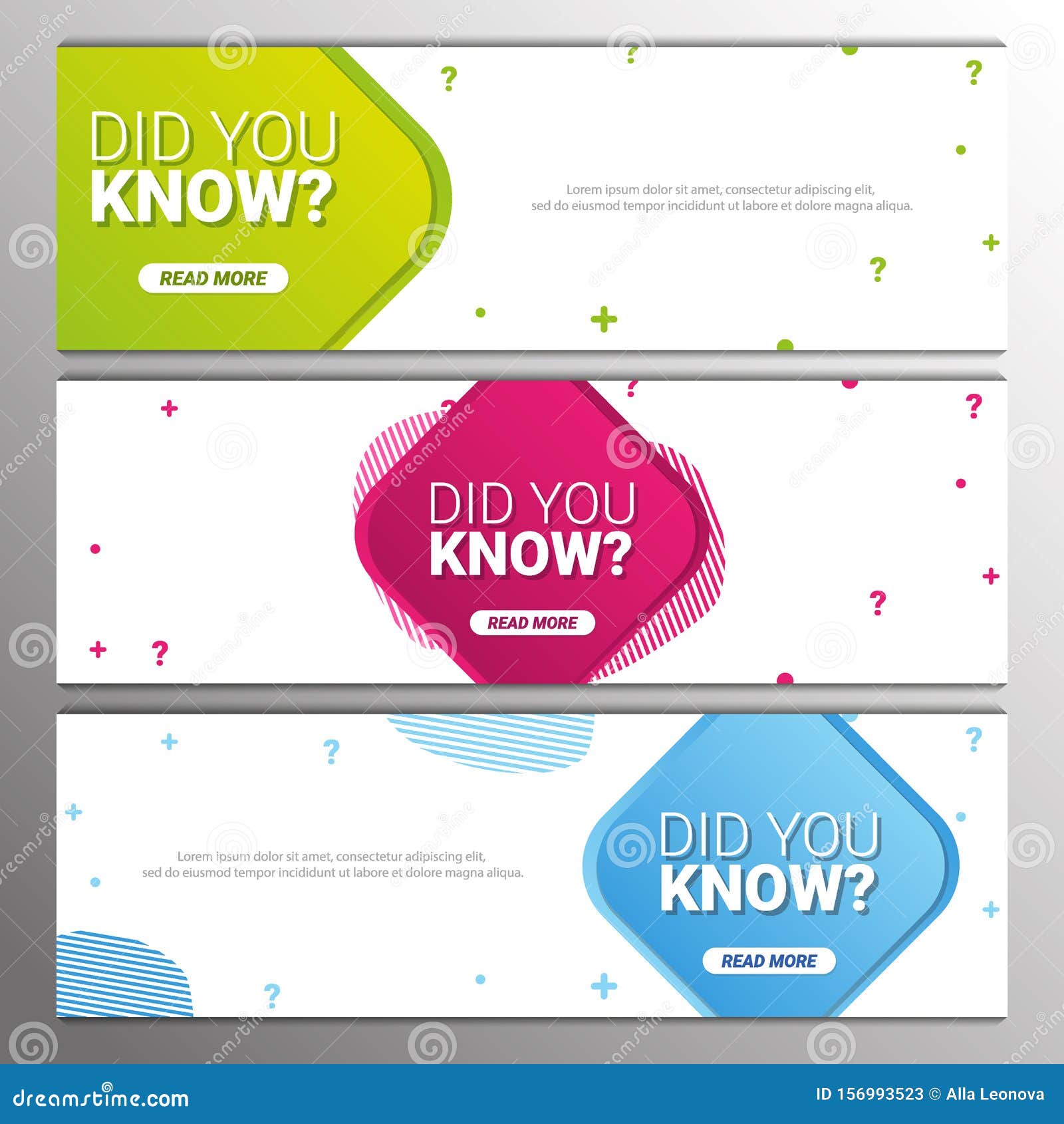 Did You Know Labels. Set of Banners or Sticker with Interesting Fact ...
