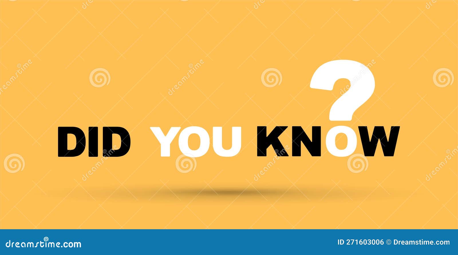 Did You Know Lettering Text In Frame Illustration Cartoon Vector ...