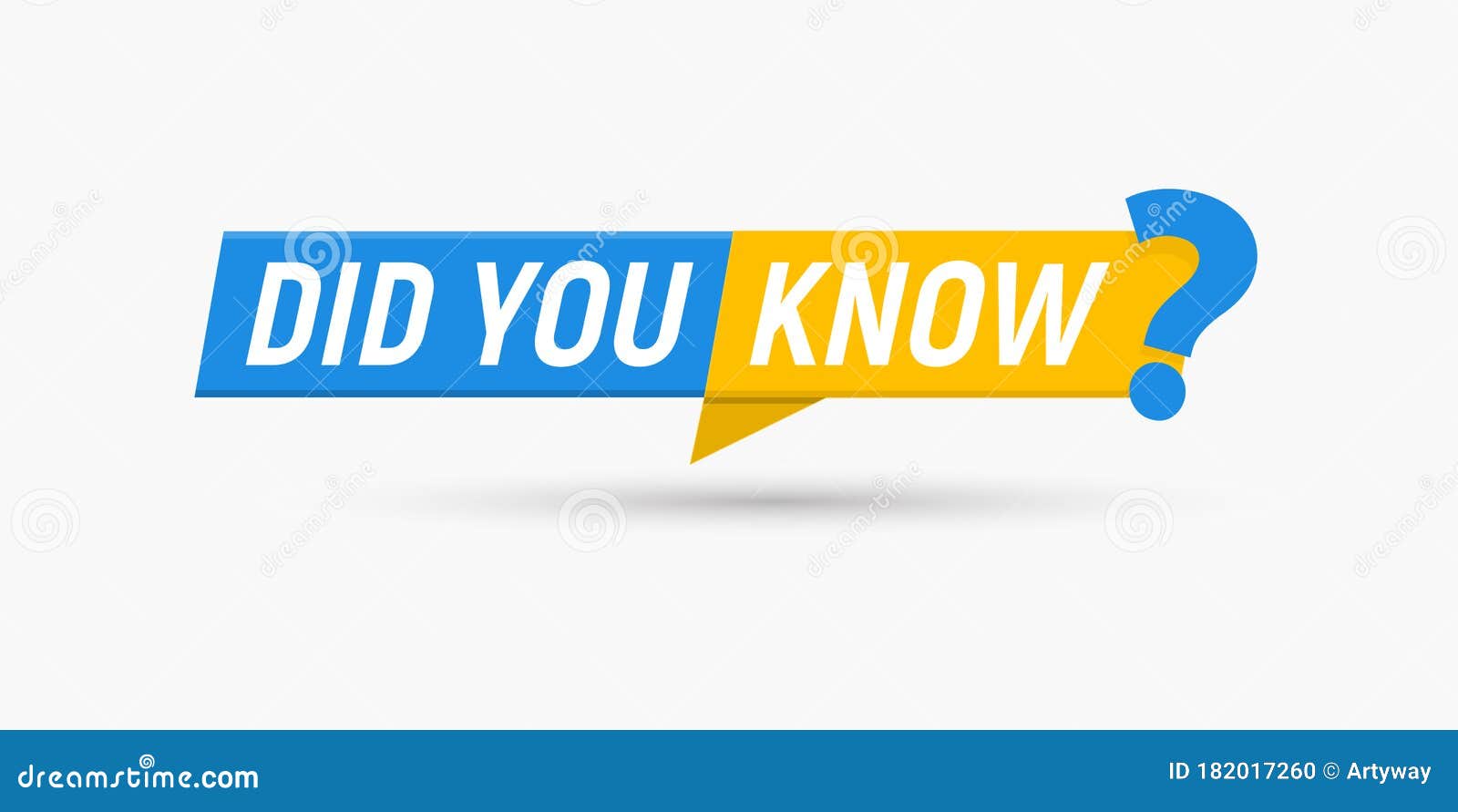 Did You Know Message Label with Question Mark, Speech Button for Web ...