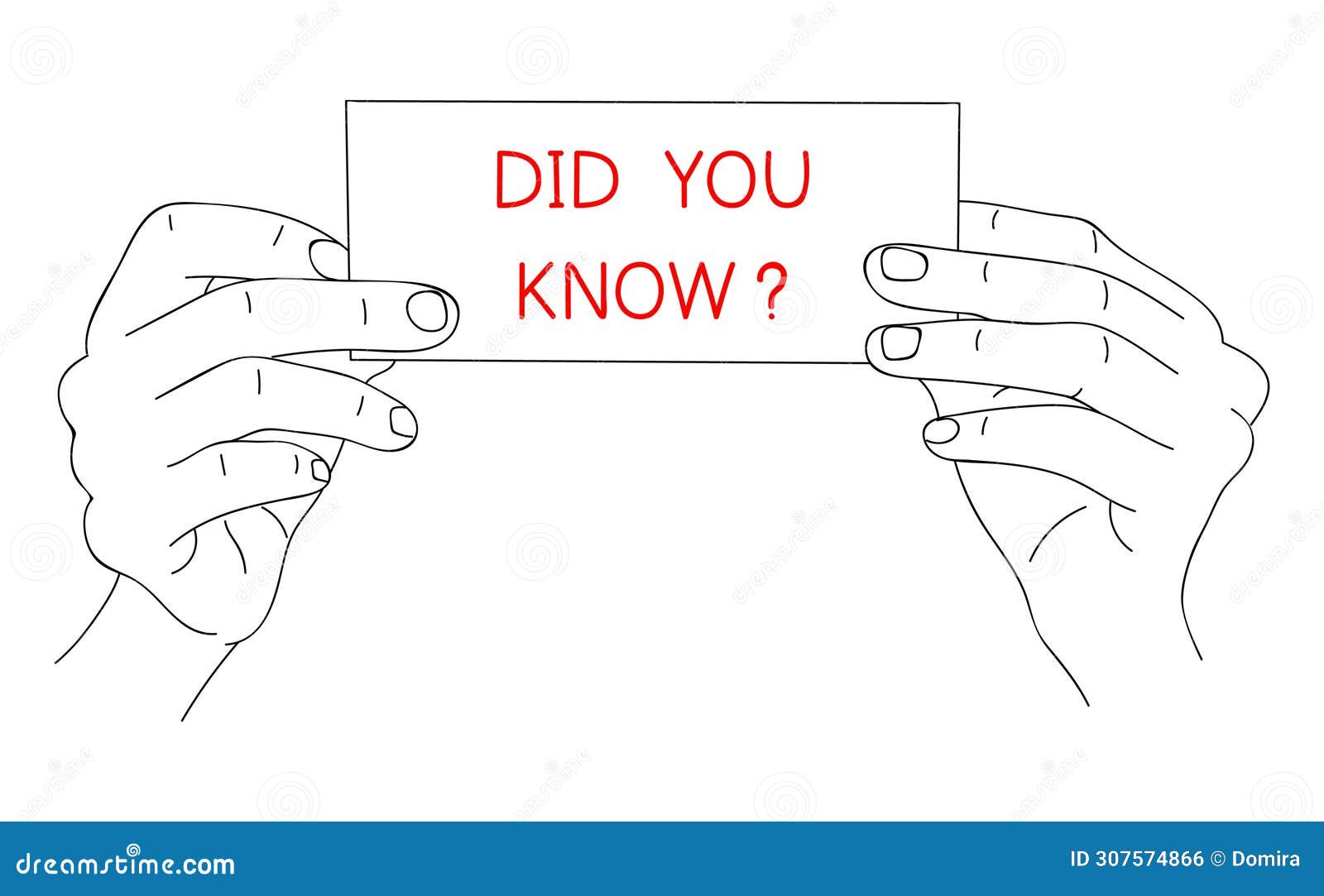Did You Know. Message, Question on Paper about a Fact. Note for ...