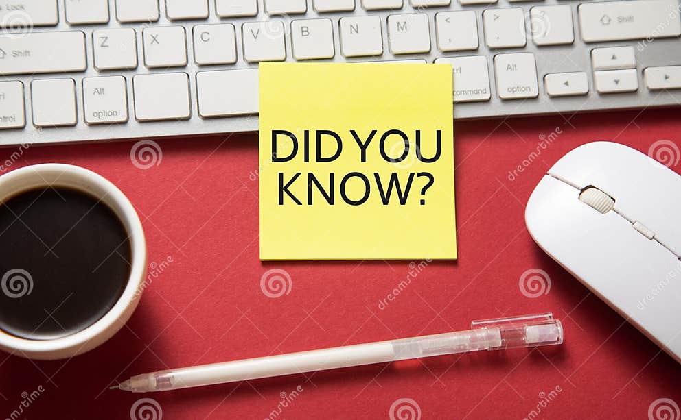Did You Know? Message on Sticky Note Stock Image - Image of ...