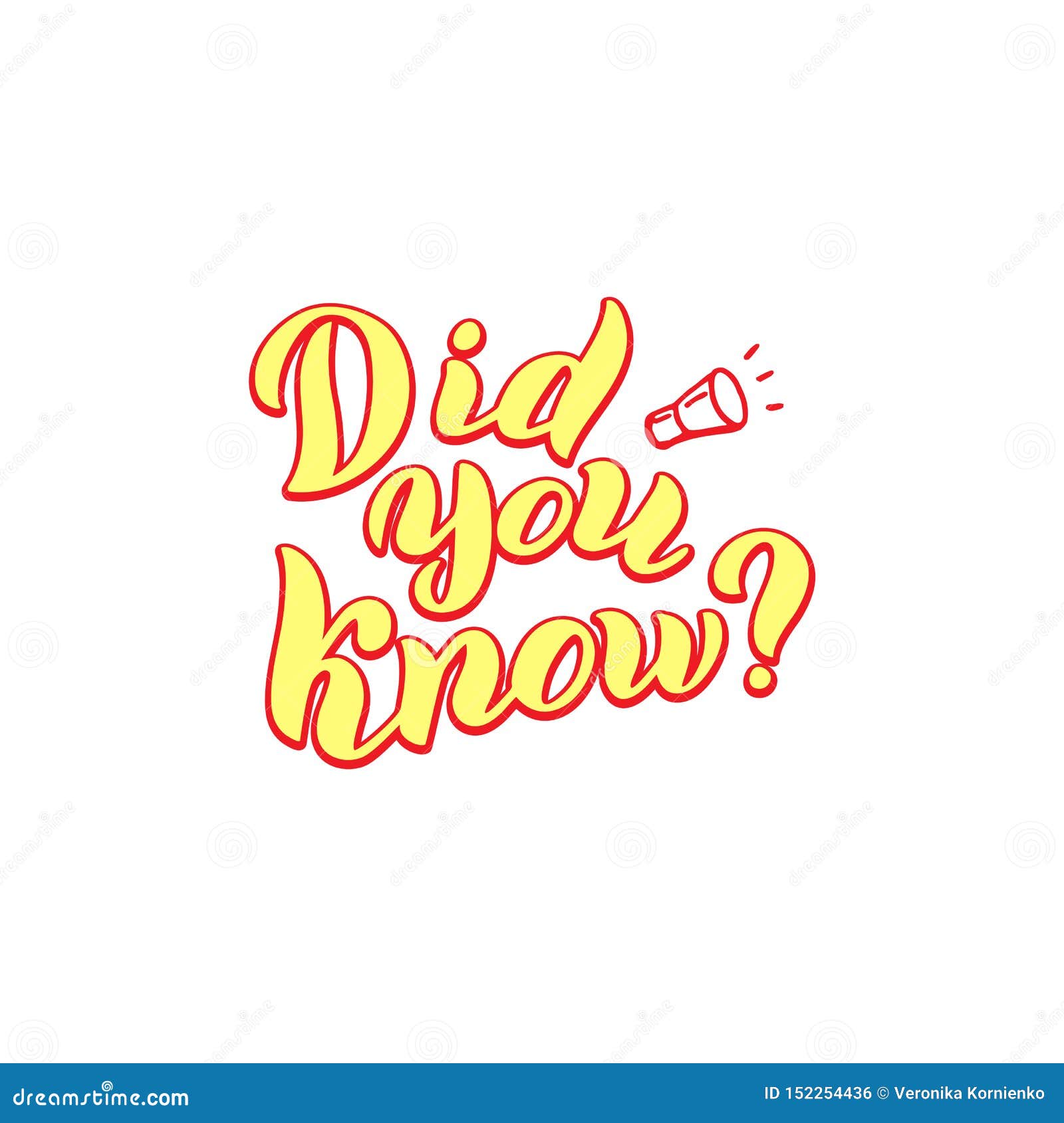 Did You Know Phrase. Funny Lettering Text. Interesting Facts Badge ...