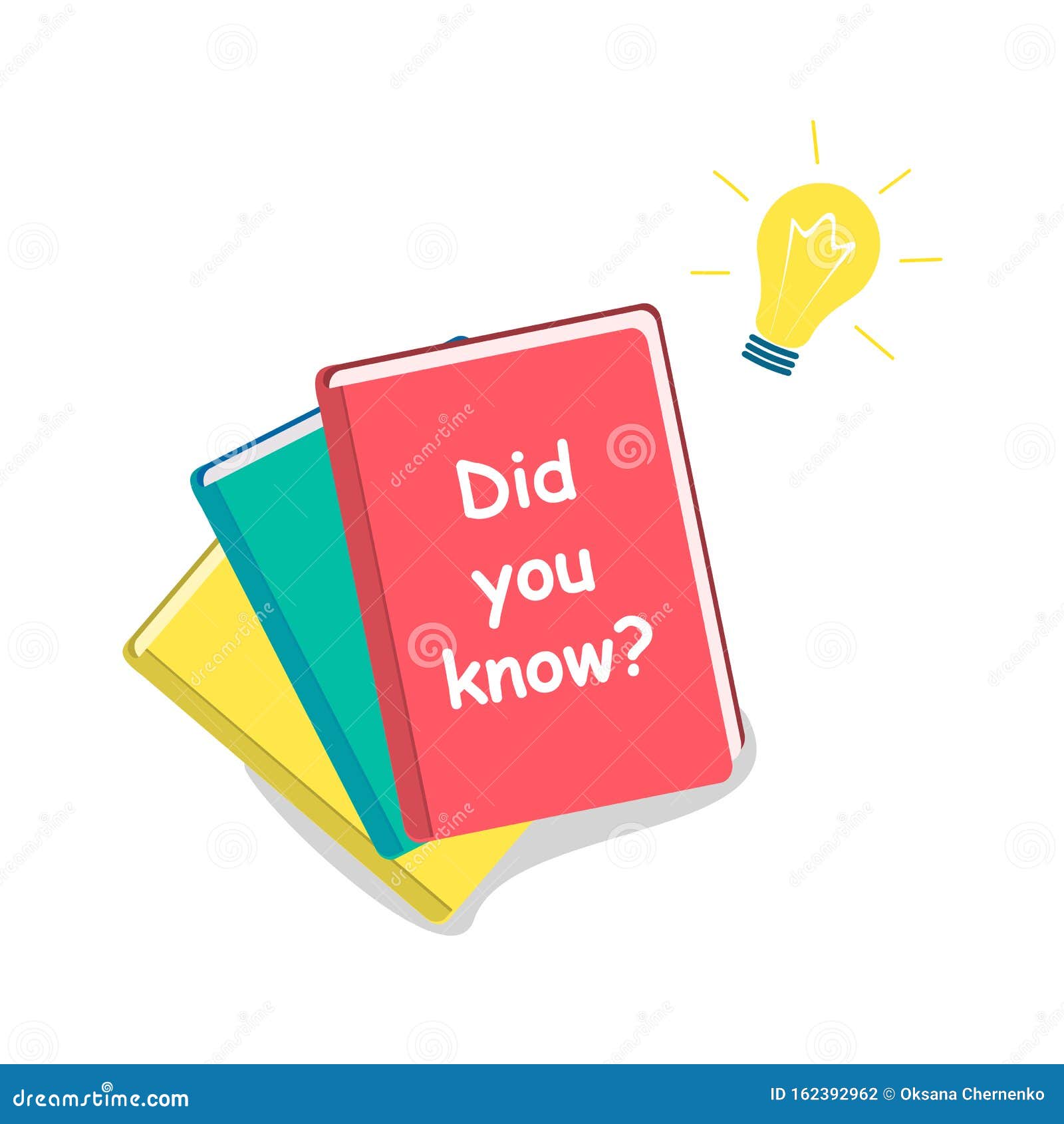 Did You Know Question. Book with Text Stock Vector - Illustration of ...