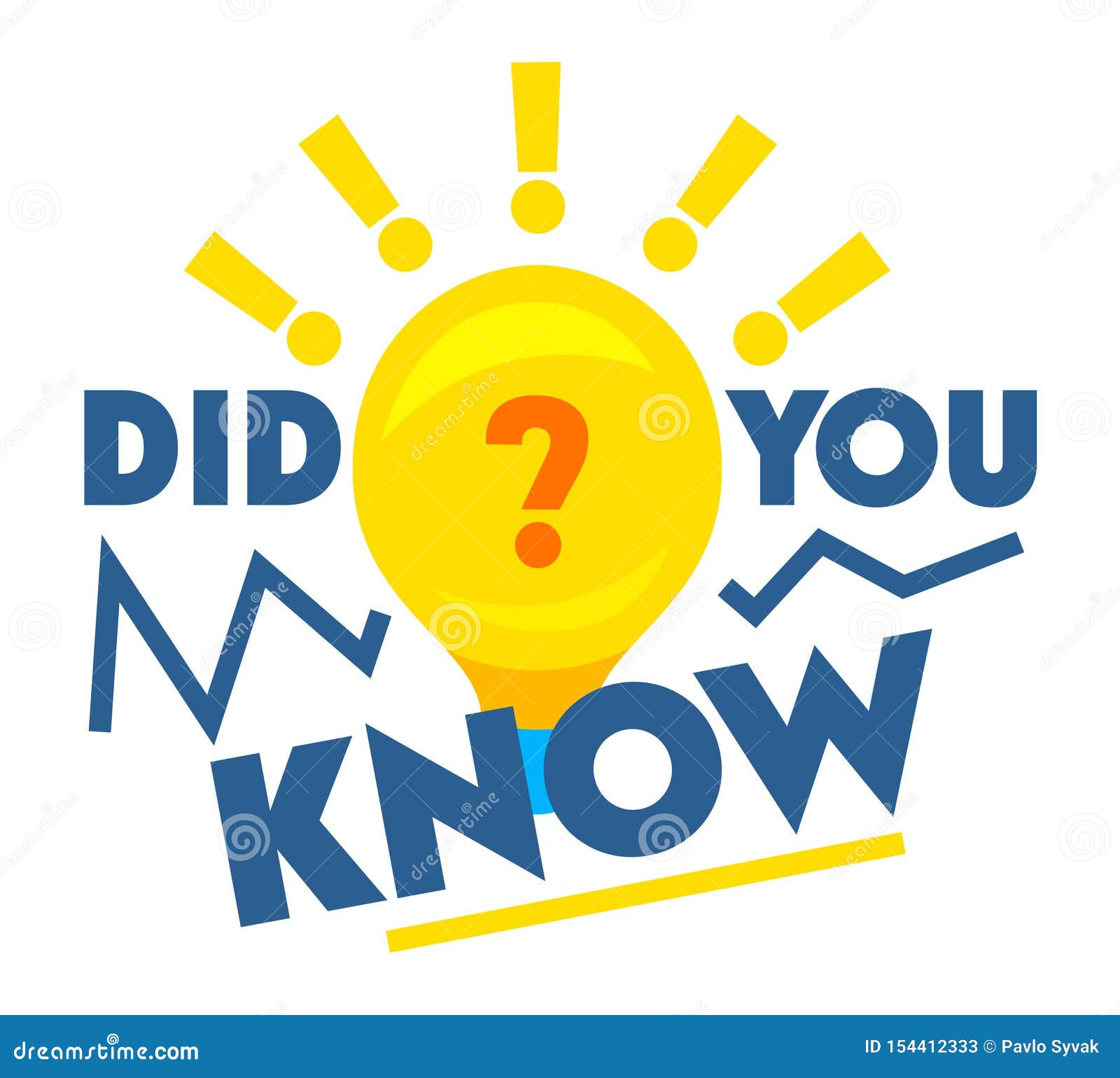 Did You Know Quote with Exclamation Marks Around Light Bulb and ... Did You Know Quote with Exclamation Marks Around Light Bulb and ...