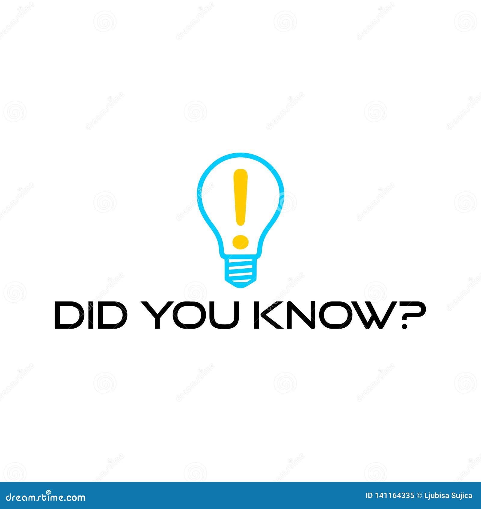 Did You Know? Simple Vector Icon Stock Vector - Illustration of ...