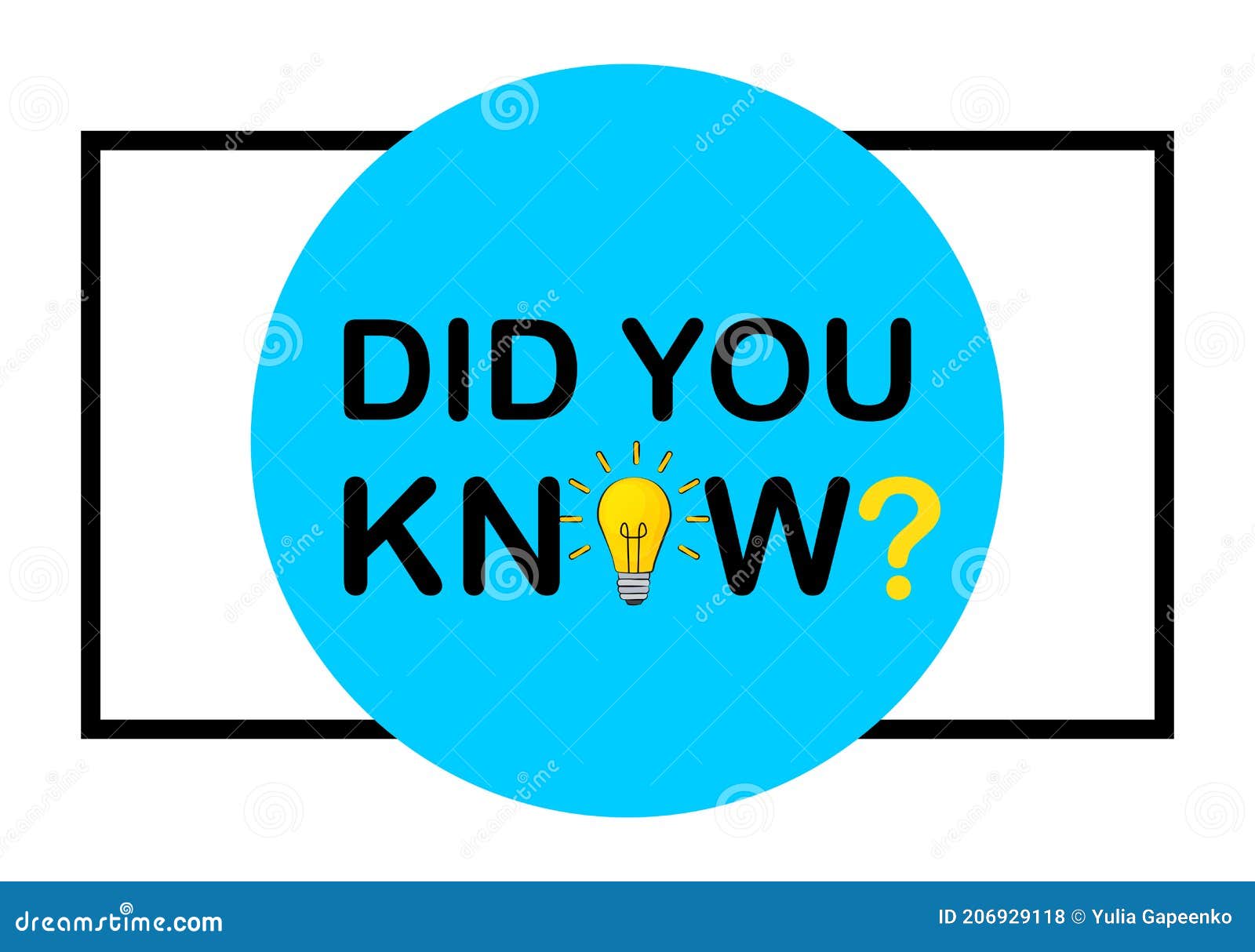 Did You Know Speech Bubble Background with Idea Light Bulb Icon Vector ... Did You Know Speech Bubble Background with Idea Light Bulb Icon Vector ...