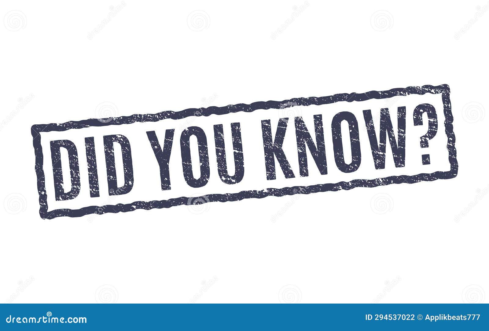 Did You Know Stamp Fact. Interesting Vector Stamp Sign Question Did You ...