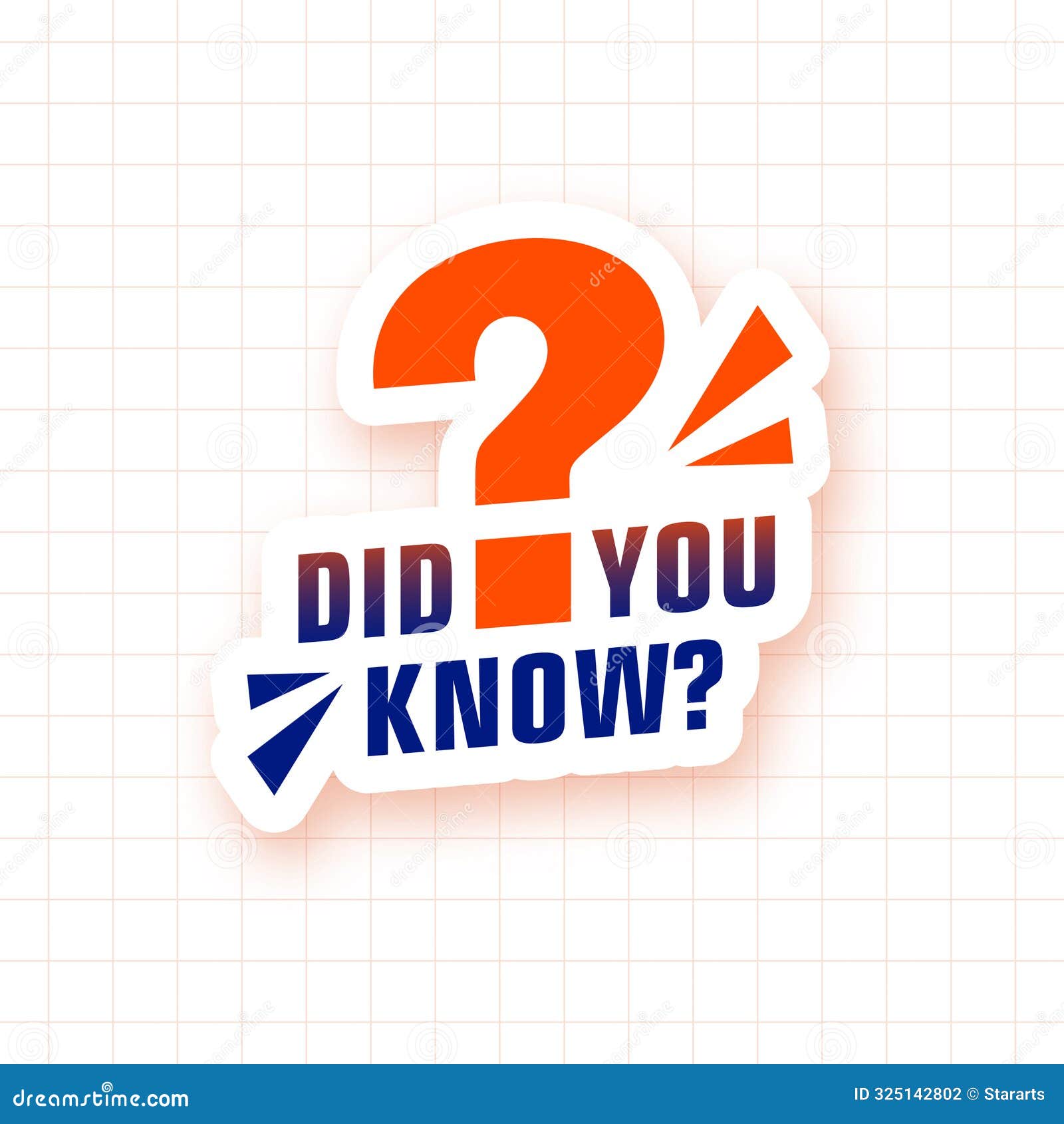 Did You Know Sticker Template for Social Help and Request Stock ...