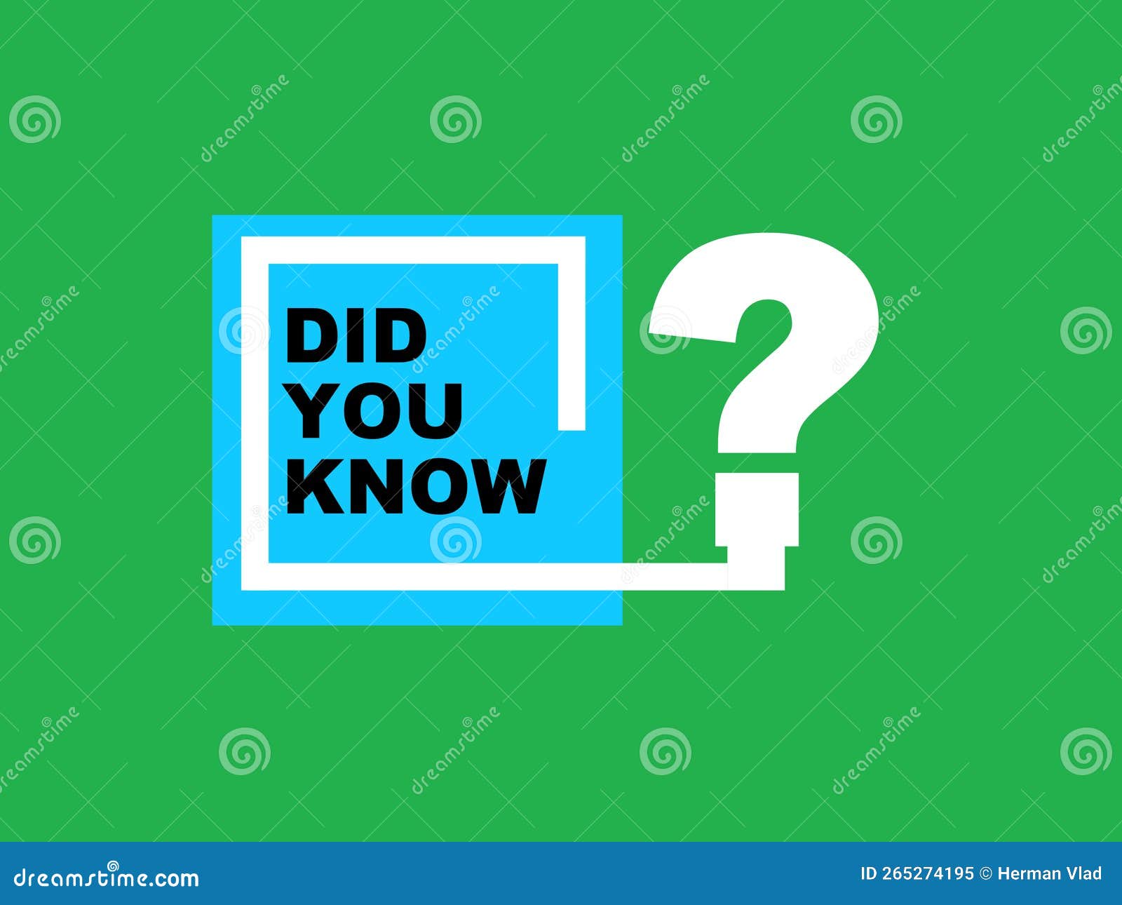 Did You Know Text with Big Question Mark. Illustration Stock ...