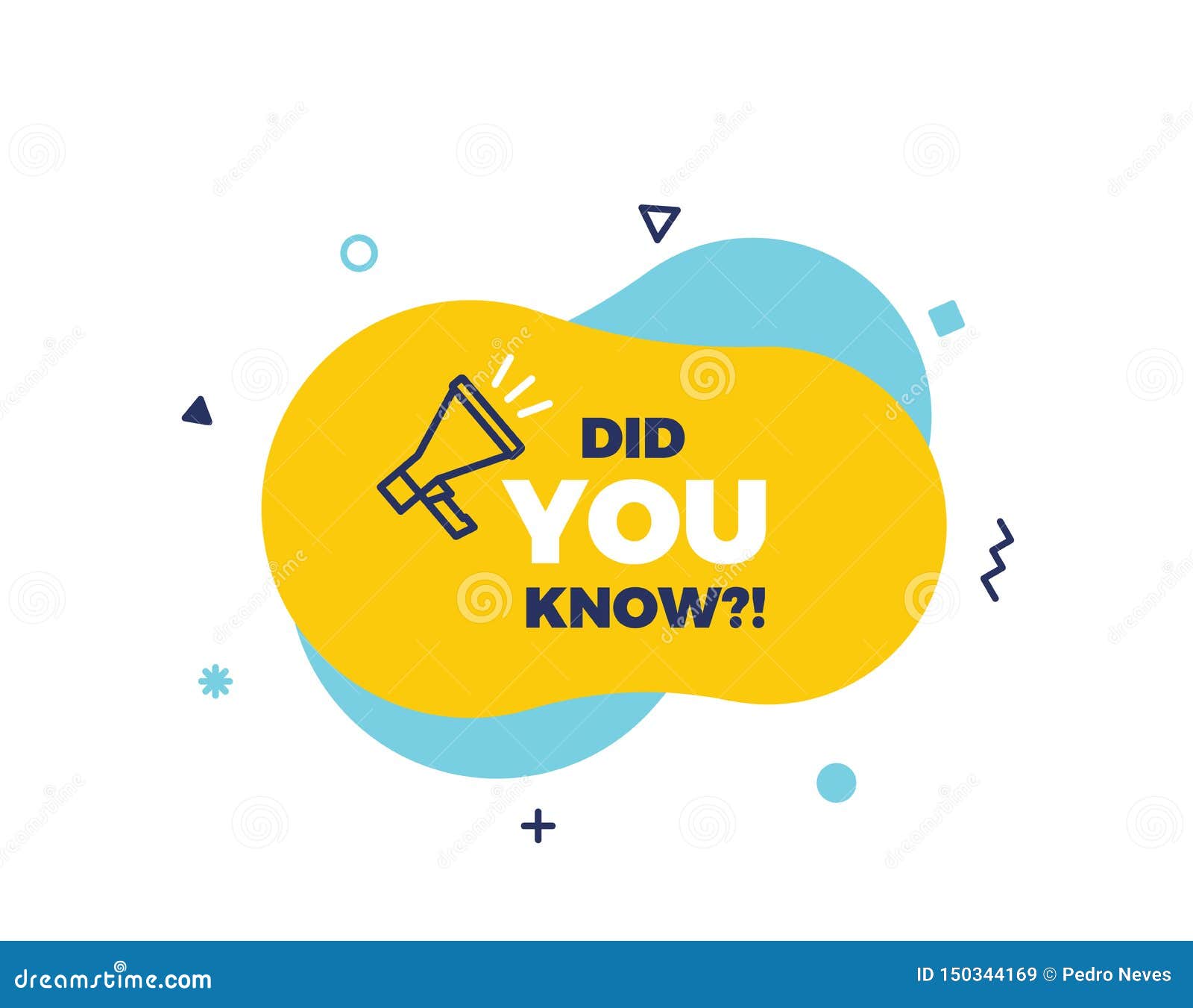 Did You Know Text on a Fluid Trendy Shape with Geometric Elements and a ...