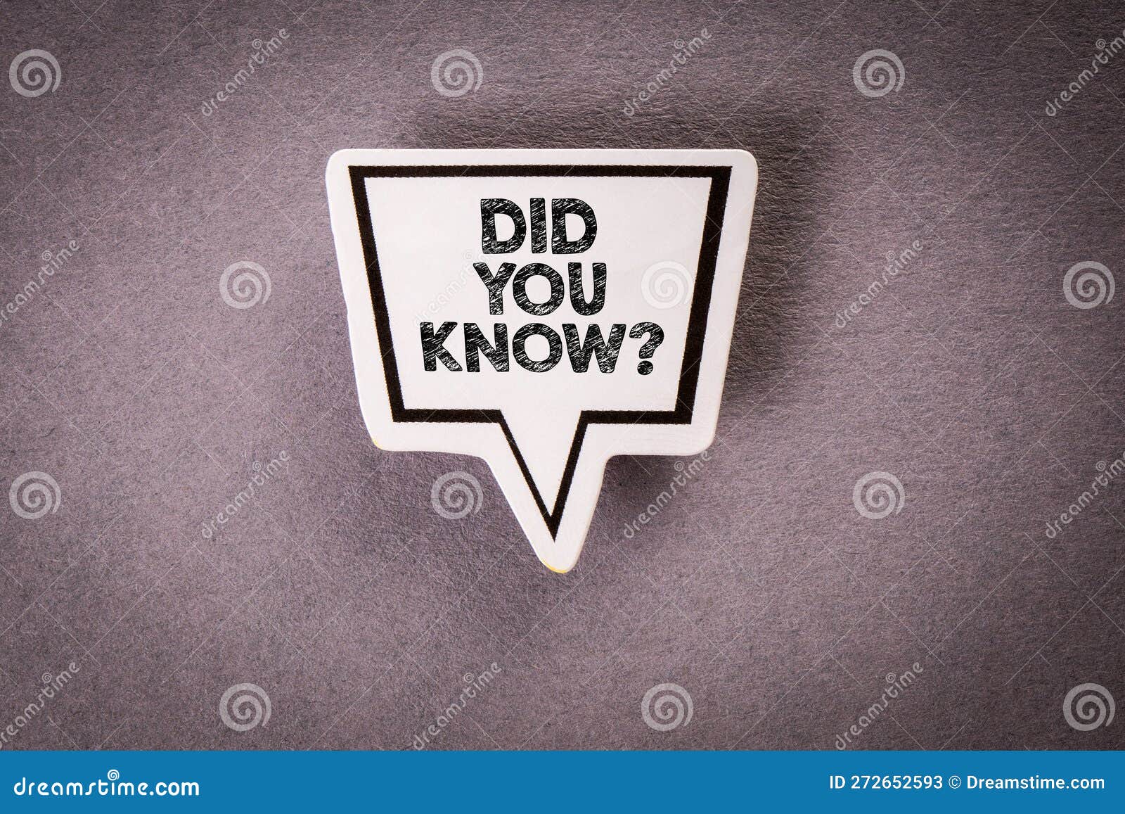 Did You Know. Text with a Question on a Speech Bubble Stock Image ...