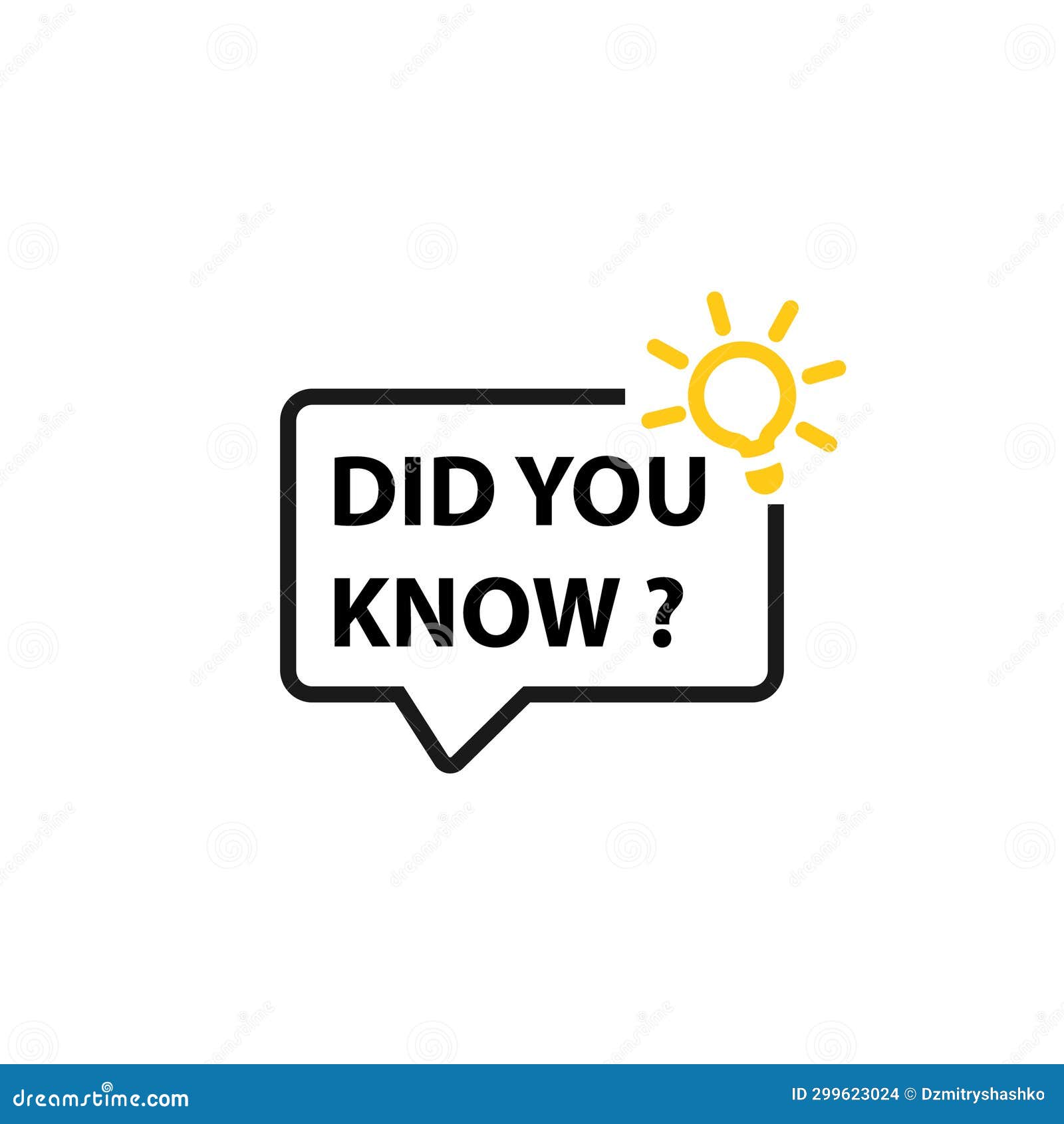 Did You Know Text in Speech Bubble Icon Stock Vector - Illustration of ...