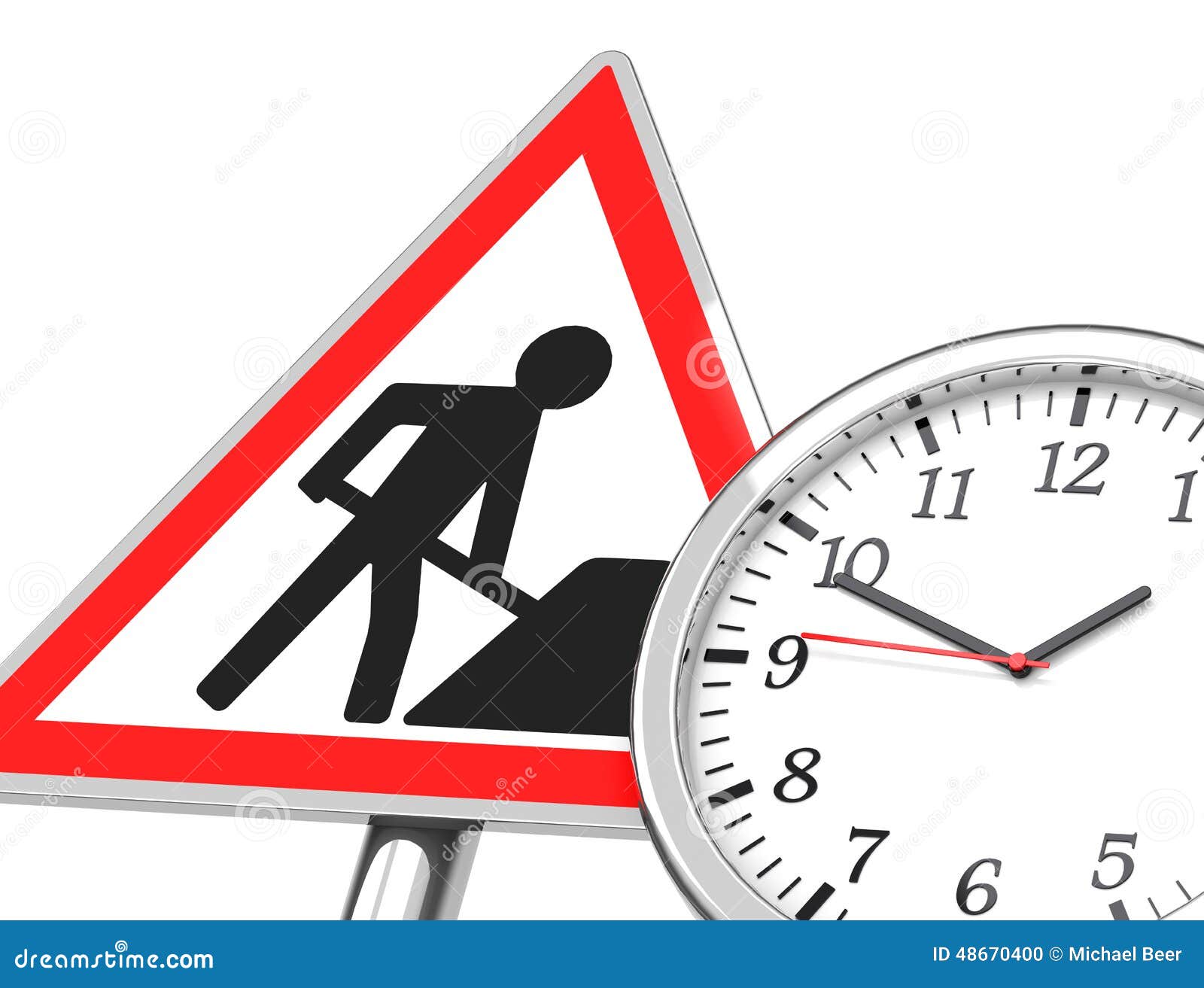 Die Arbeitszeit stock abbildung. Illustration von idee - 48670400